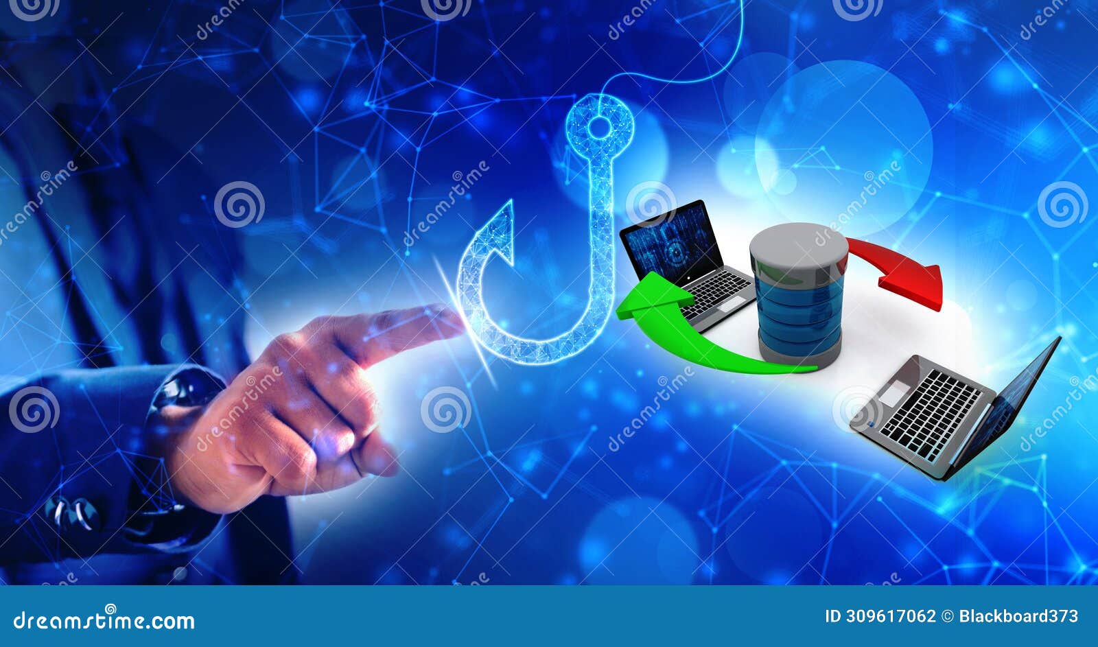 Man Using the Phishing Hook while Data Transfer, Phishing Concept Background, Phishing Email ...