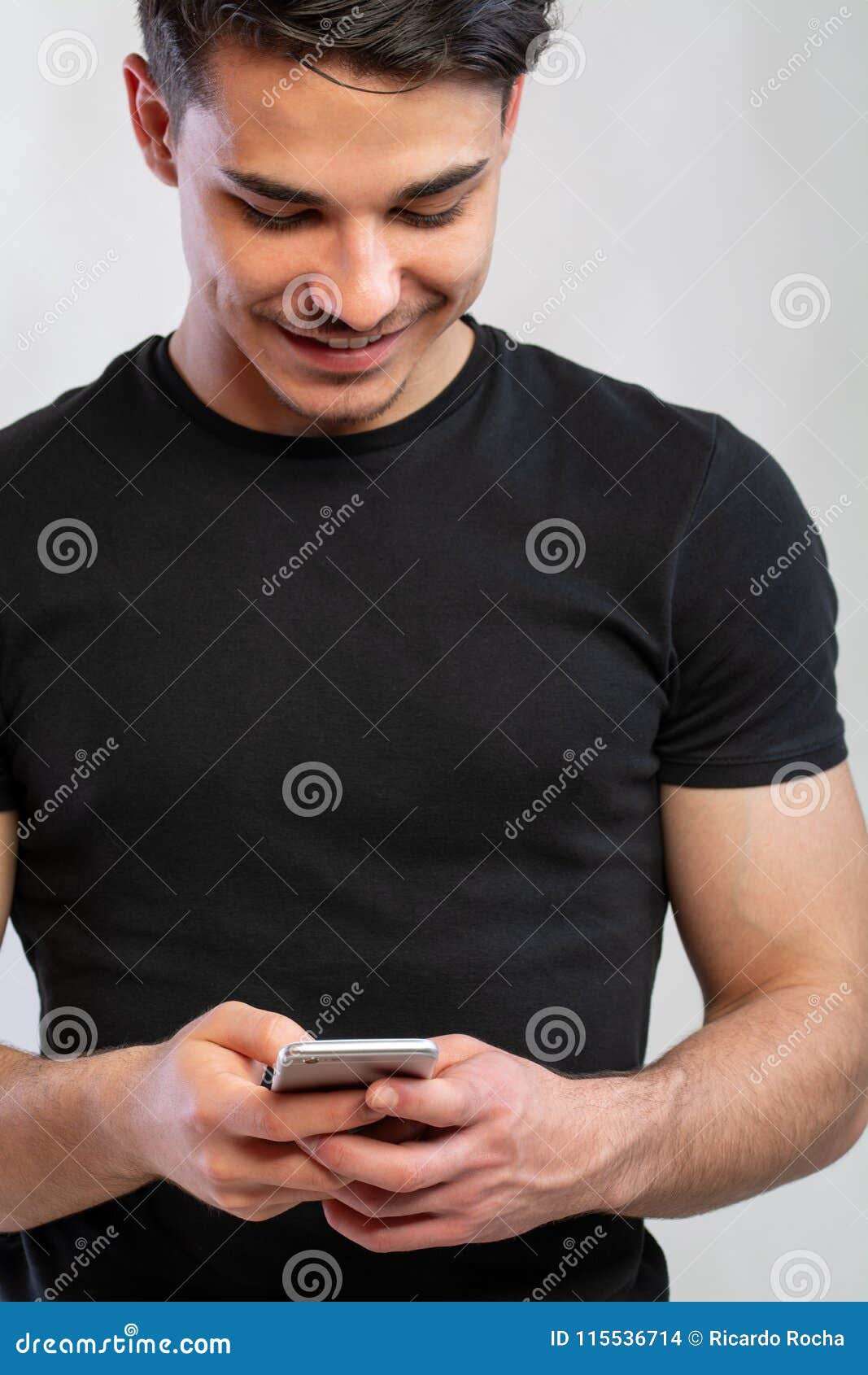 Man using the phone stock photo. Image of phone, technology - 115536714