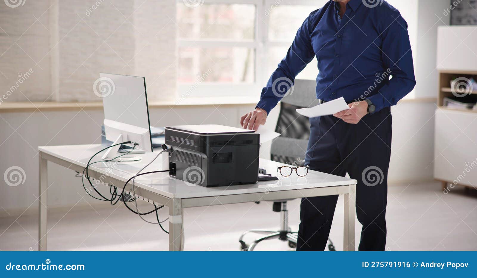 Man Using Photocopy Machine in Office Stock Photo - Image of mature ...