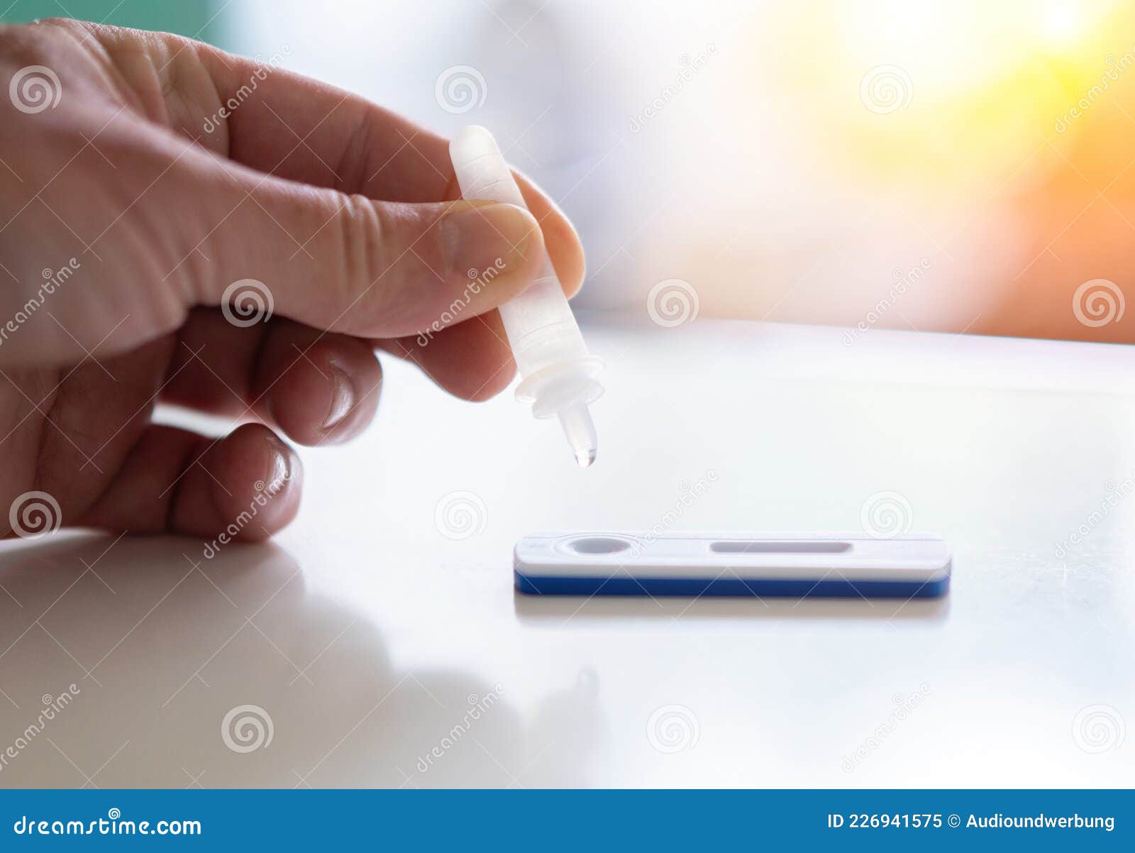 Man Using a Rapid Antigen Test Kit. Rapid Antigen Testing is a ...