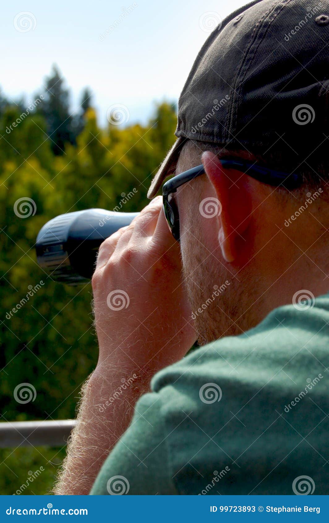 Man Using Scope stock image. Image of scope, observation - 99723893