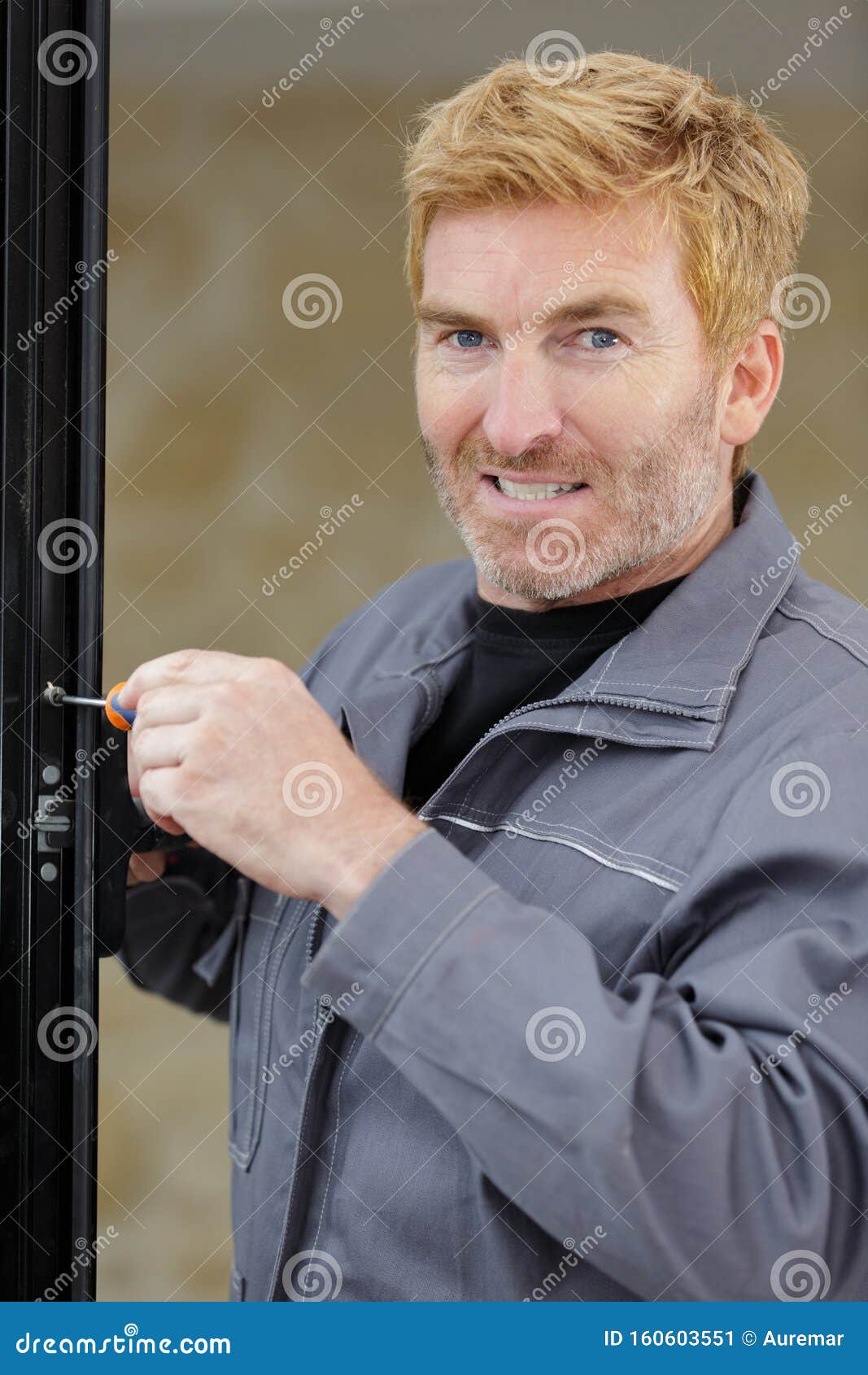 Man Using Screwdriver on Window Stock Image - Image of closeup, indoors ...