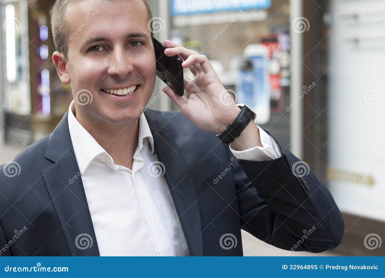 Man Using Smart Phone stock image. Image of mobility - 32964895