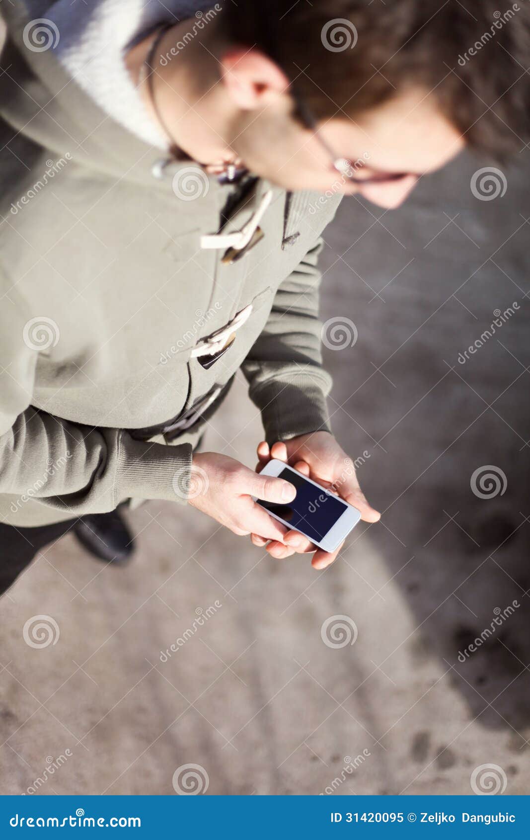 Man using smartphone stock image. Image of global, phone - 31420095