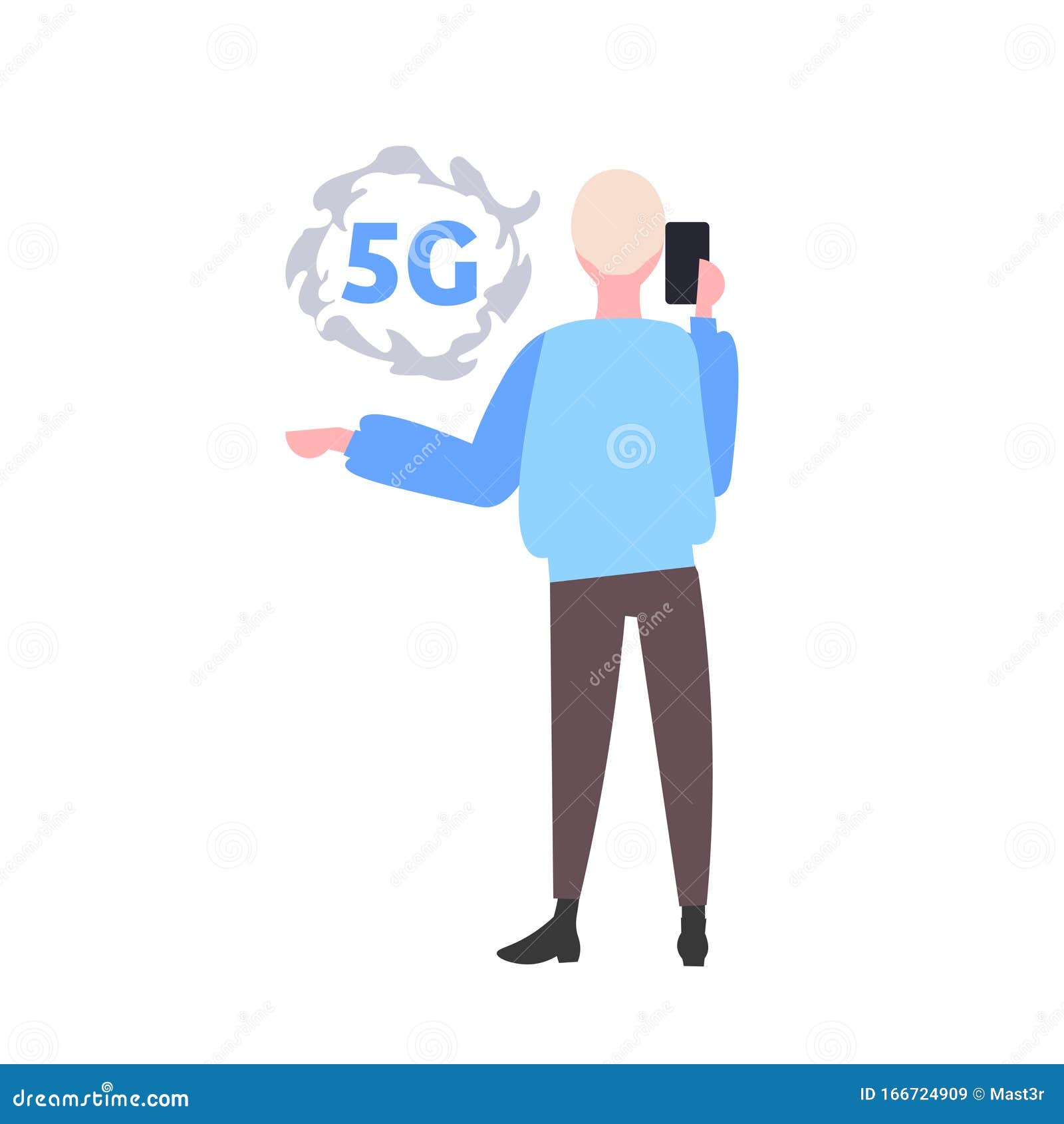 5G On A Smartphone: 5G Is The Fifth Generation Technology Standard For ...