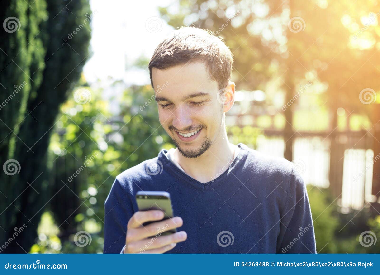 Man using smartphone. stock photo. Image of holding, caucasian - 54269488