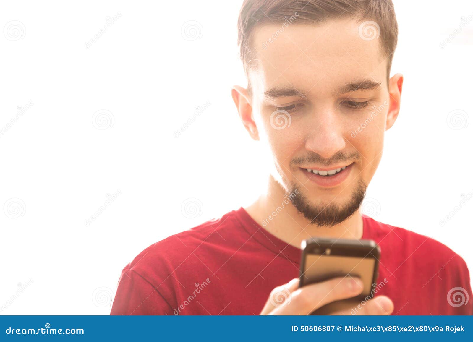 Man using smartphone. stock image. Image of text, professional - 50606807