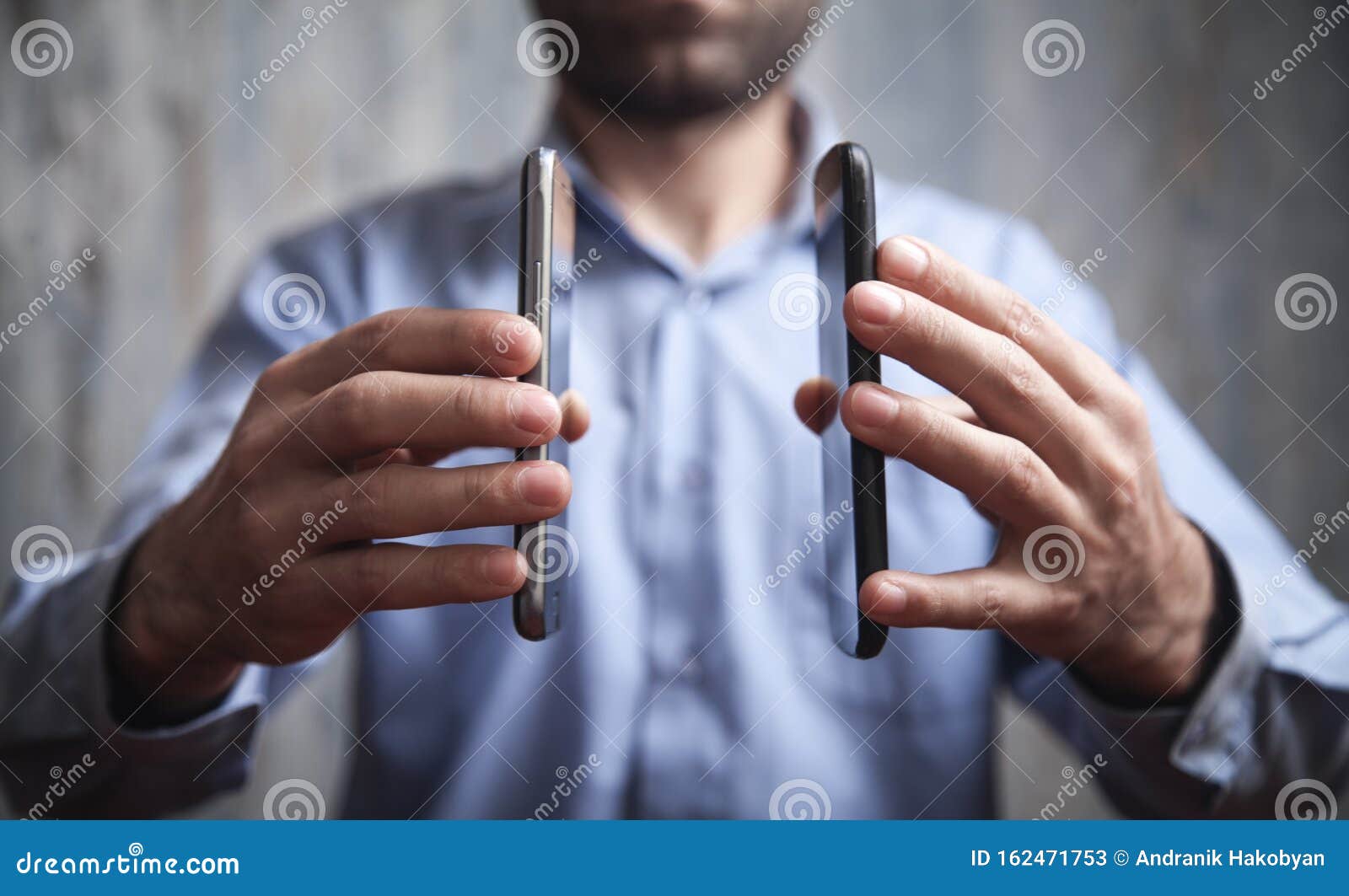 Man Using Smartphones. Technology Concept Stock Image - Image of ...