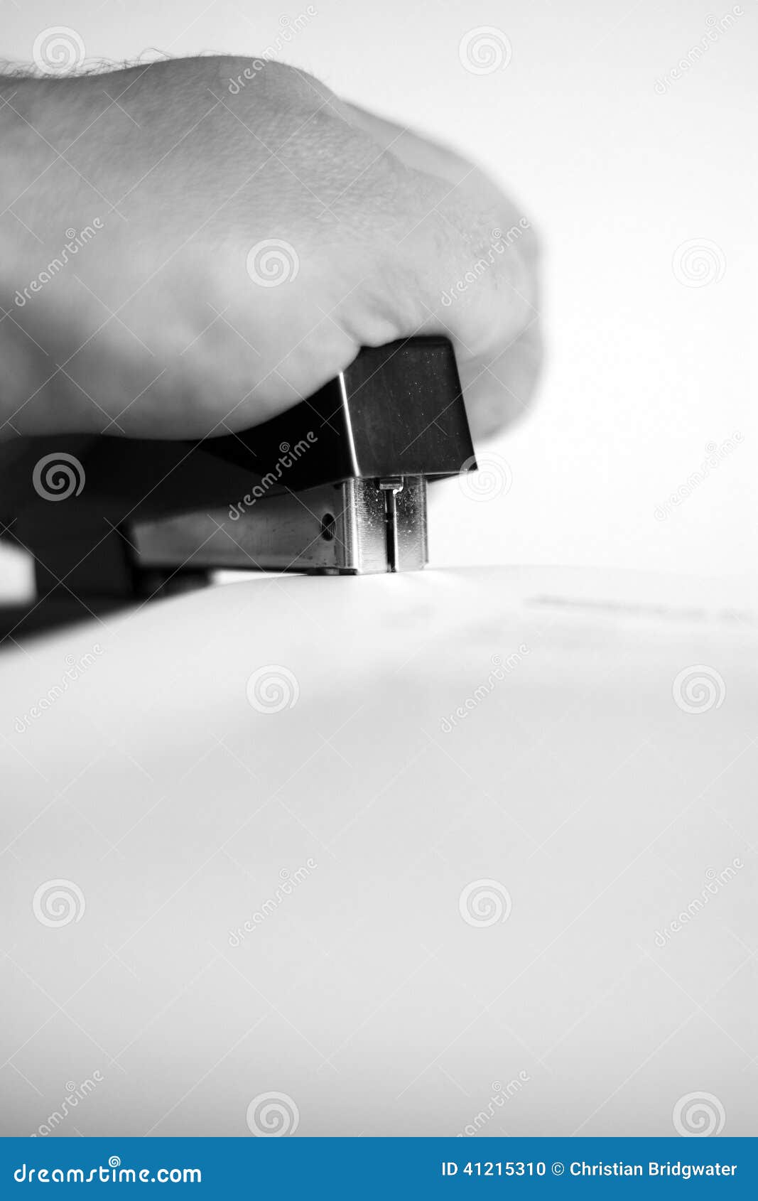 Man using stapler B stock photo. Image of filing, metal - 41215310