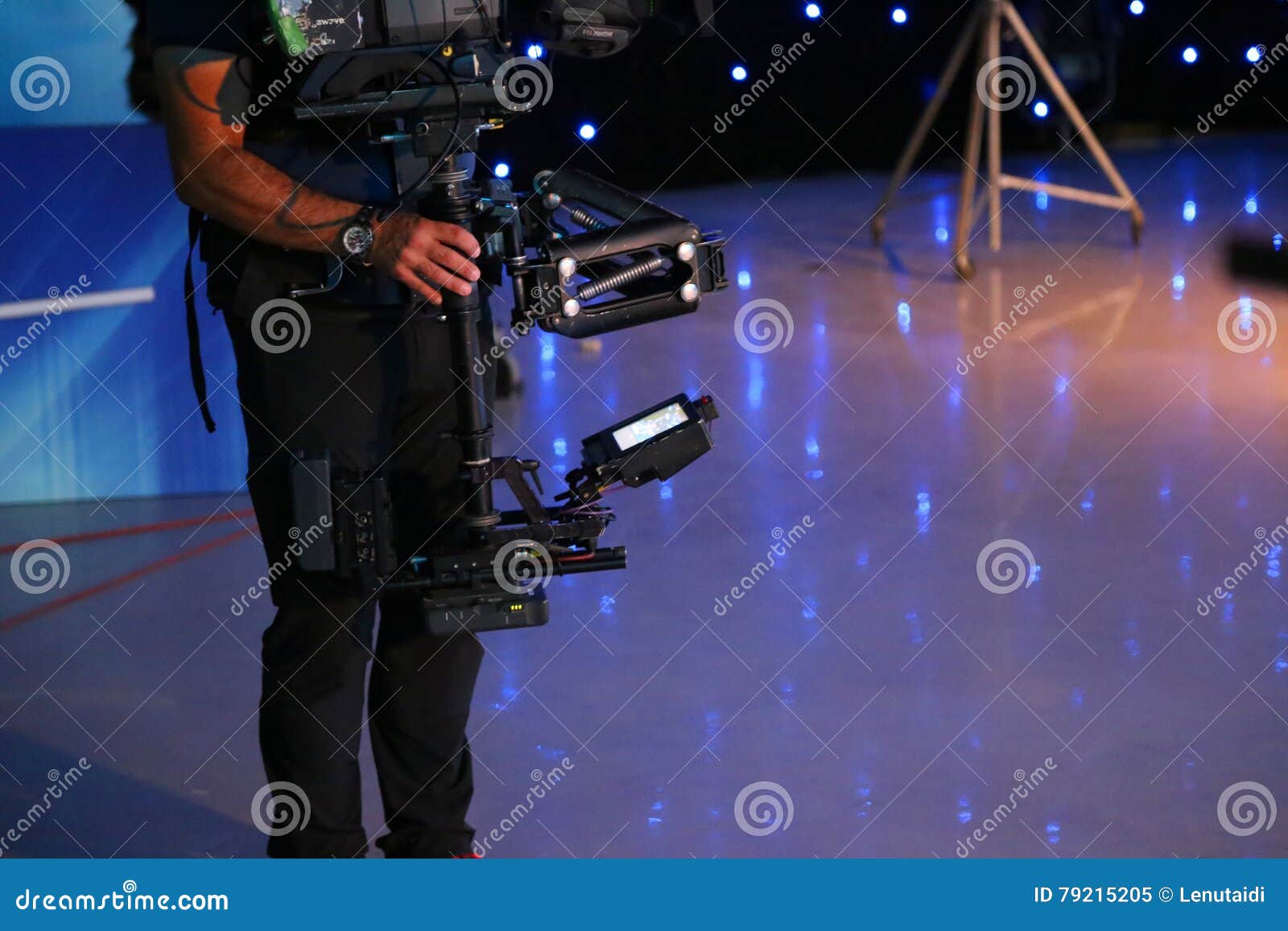 Man Using a Steadicam in a Television Studio Editorial Image - Image of ...