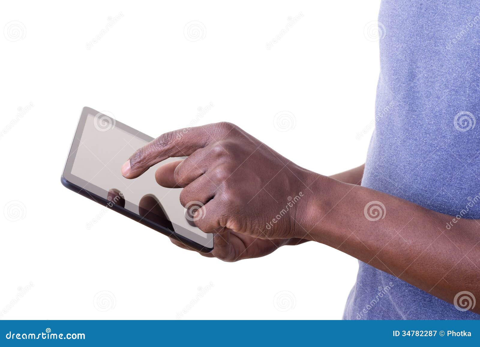 Man using tablet stock image. Image of reading, business - 34782287
