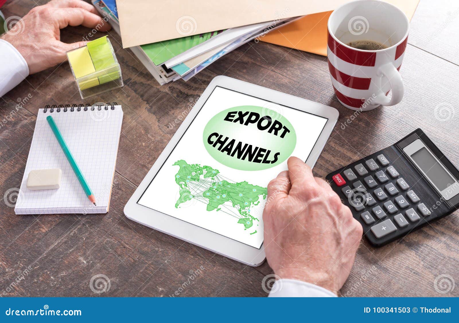 Export Channels Concept on a Tablet Stock Image - Image of internet ...