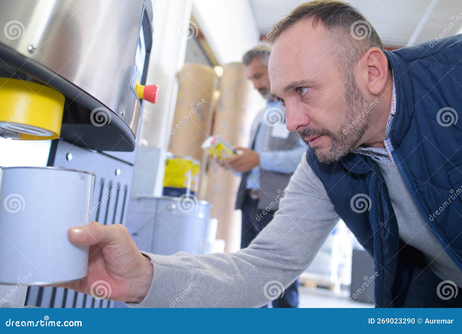 Man using vending machine stock photo. Image of interior - 269023290