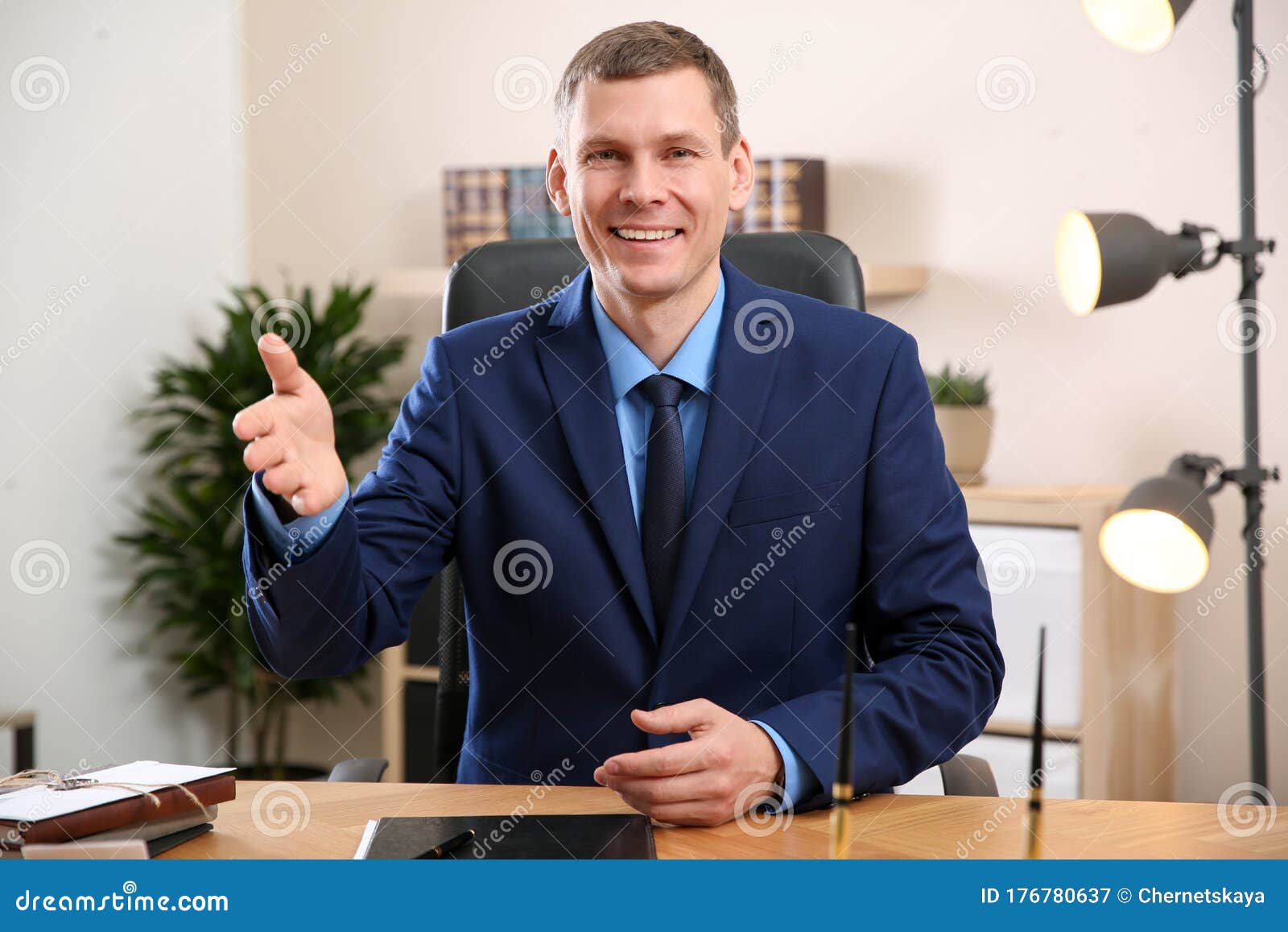 Man Using Video Chat, View from Web Camera Stock Image - Image of ...