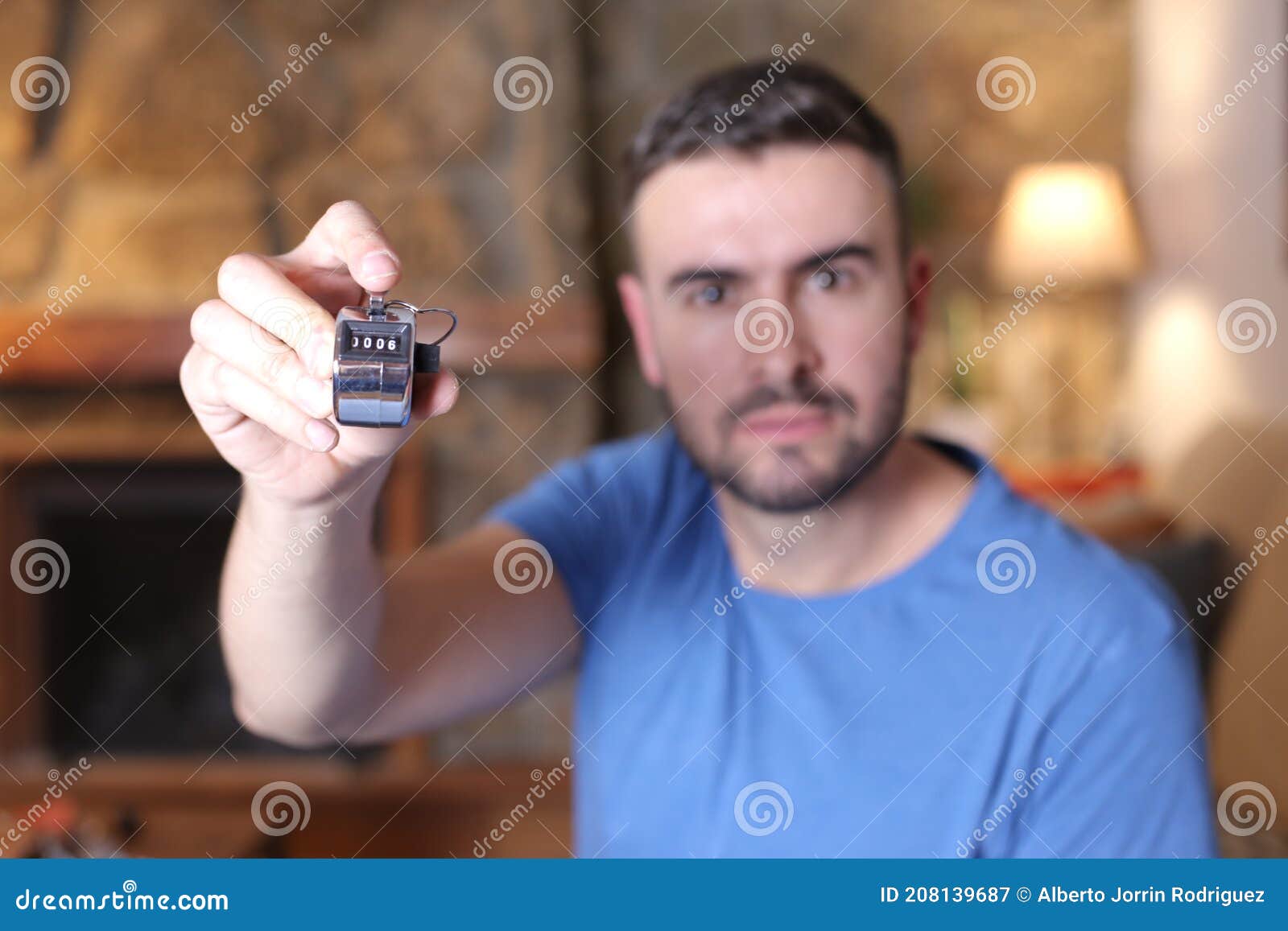 Man Using Vintage Counting Device Stock Image - Image of numeral, male ...