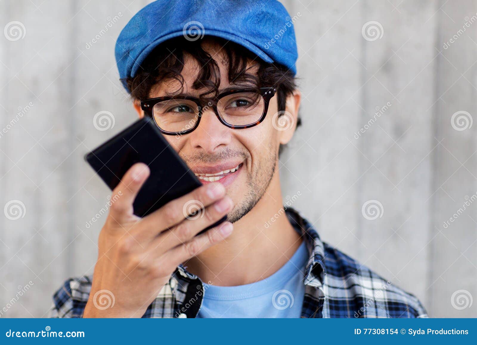 Man Using Voice Command or Calling on Smartphone Stock Photo - Image of ...