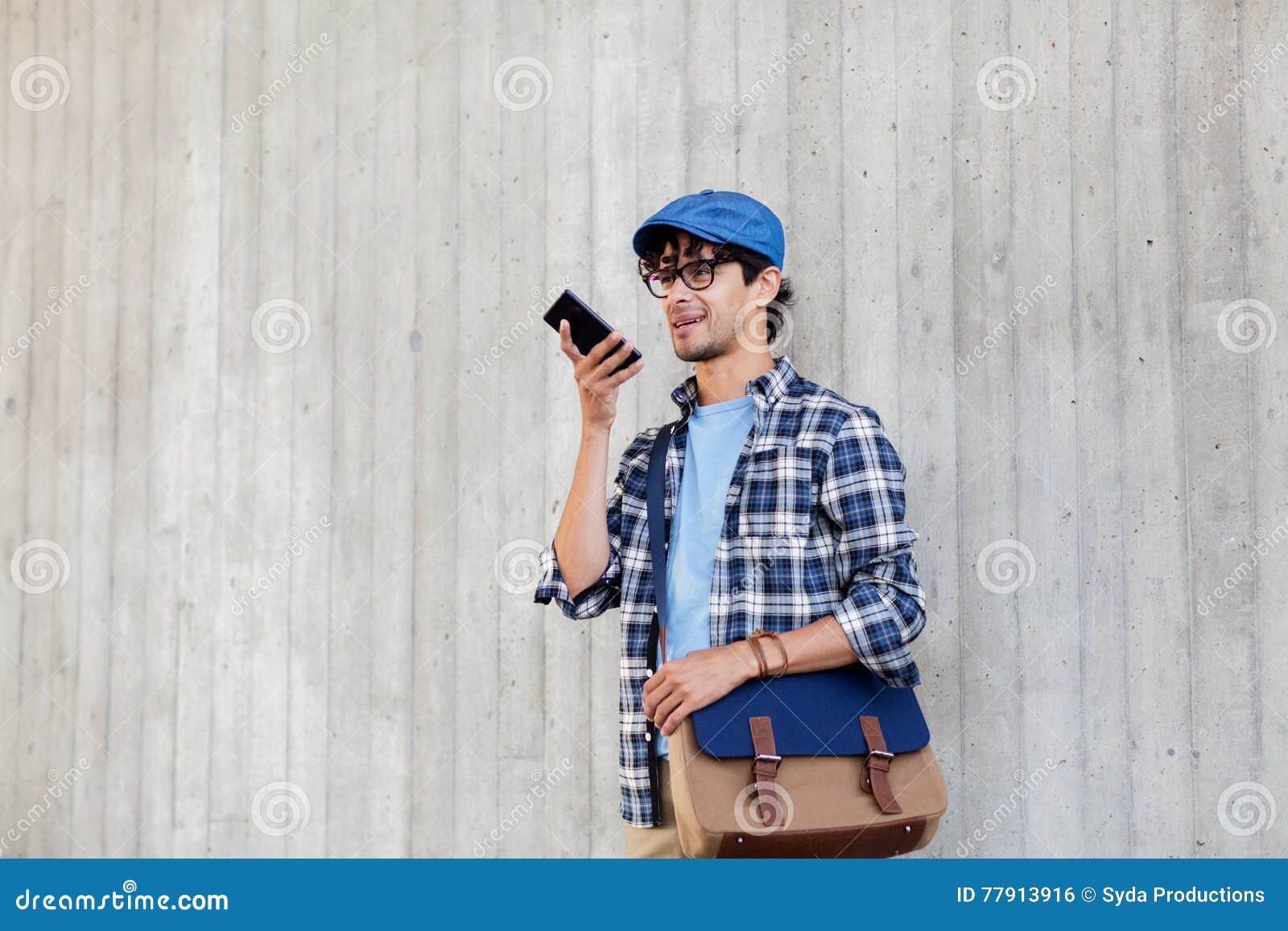 Man Using Voice Command or Calling on Smartphone Stock Photo - Image of ...