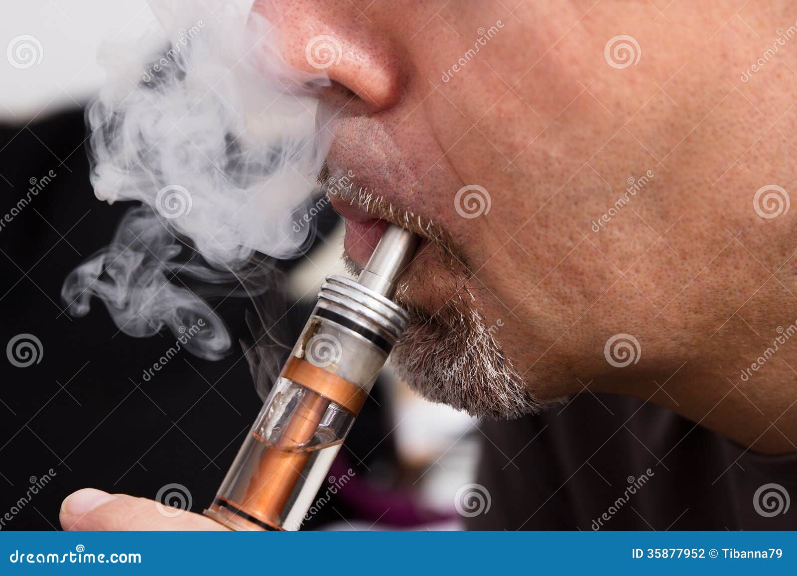Man vaping stock photo. Image of smoking, flavors, nicotine - 35877952