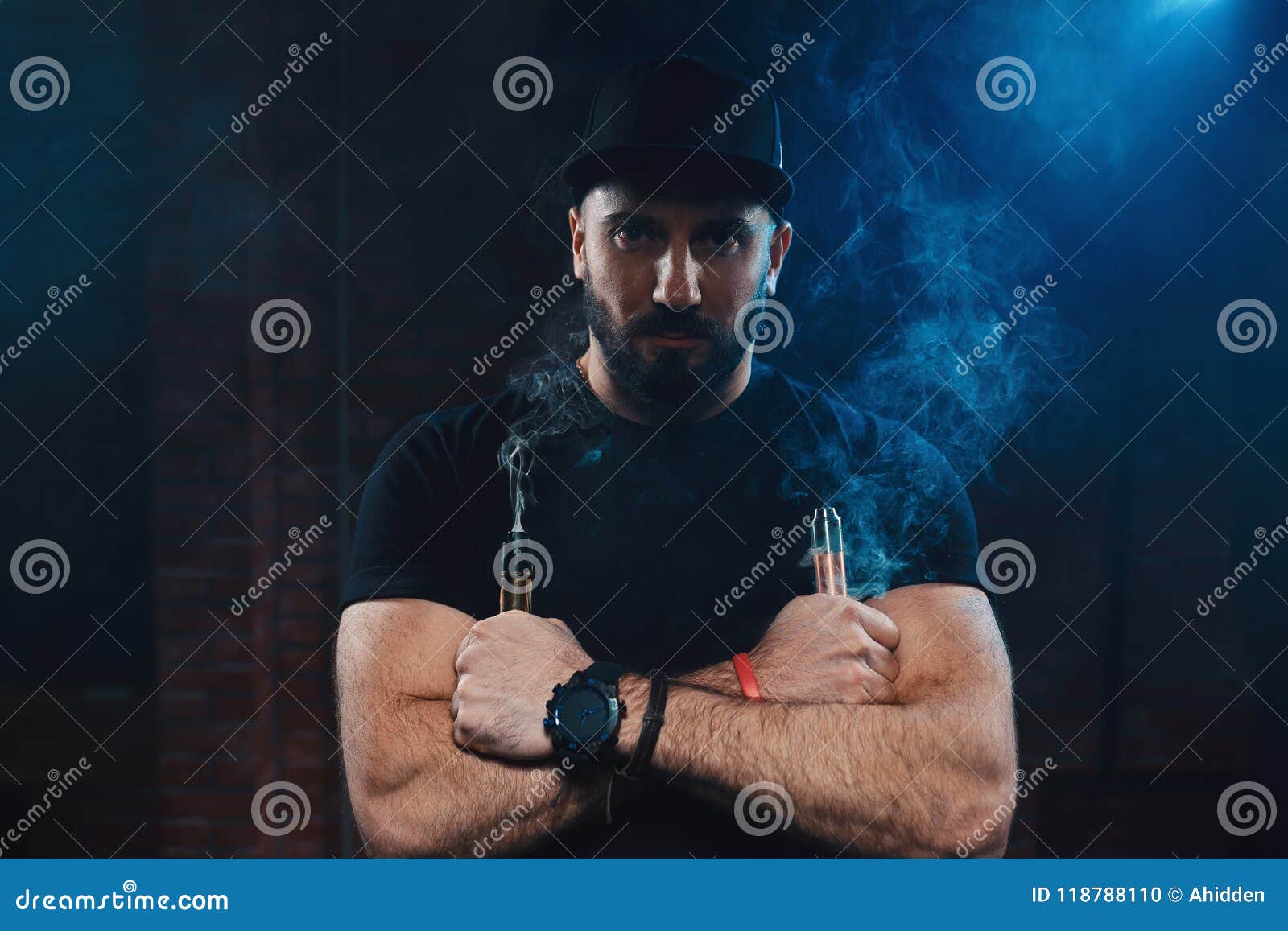 Man Vaping an Electronic Cigarette Stock Photo - Image of clapton, male ...