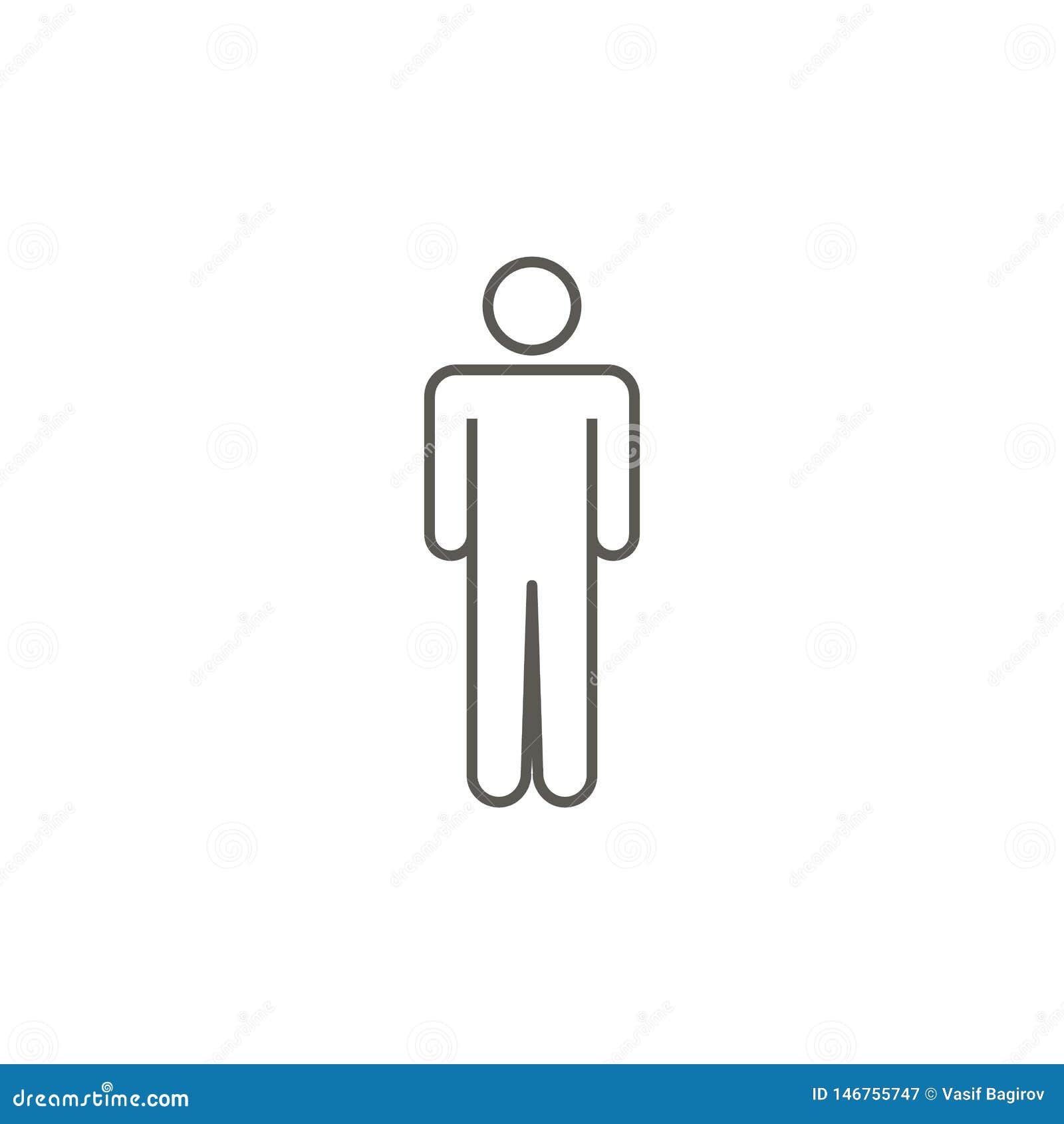 Man Vector Icon. Simple Element Illustration from Map and Navigation ...
