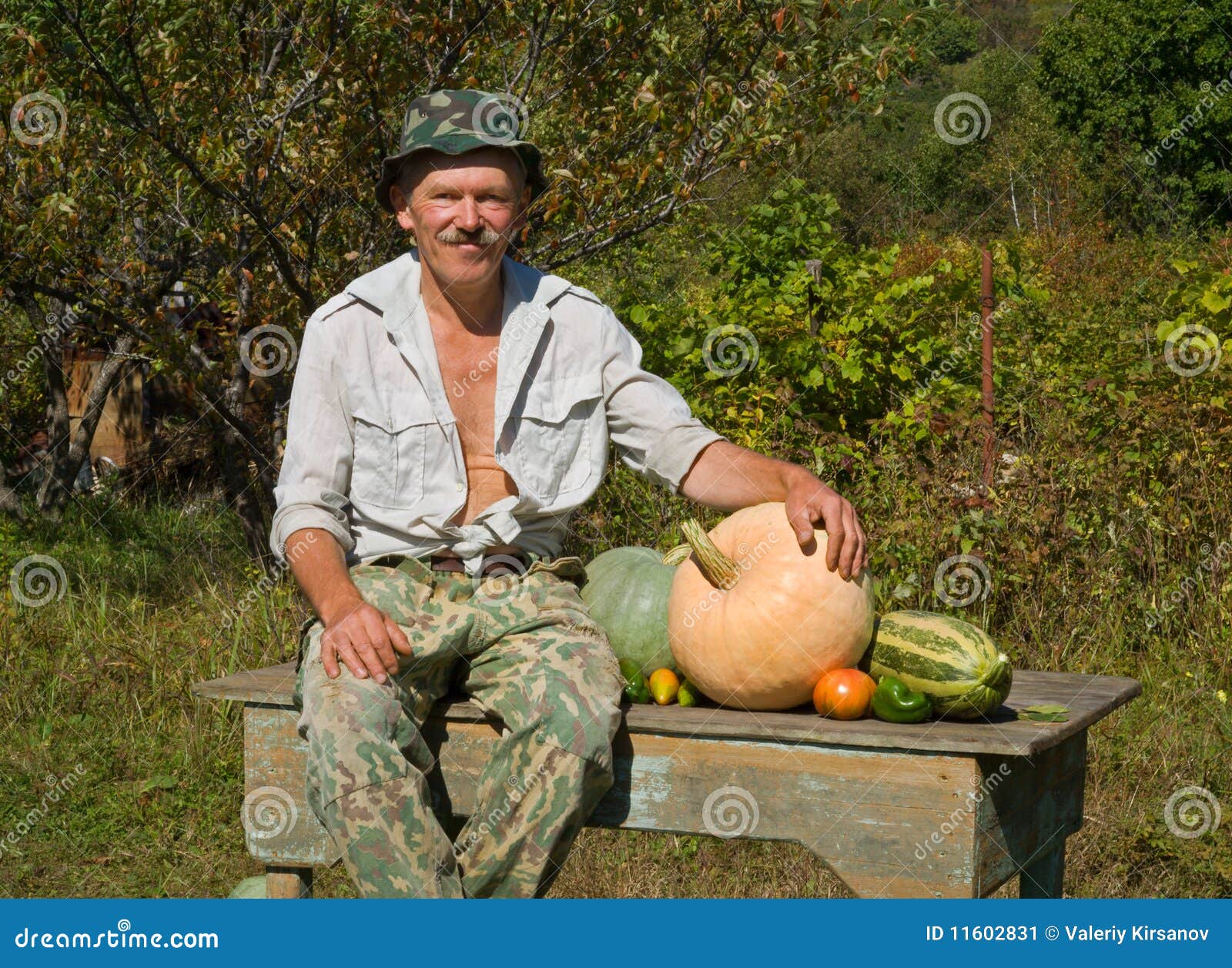 Man with vegetables 1 stock image. Image of gardening - 11602831