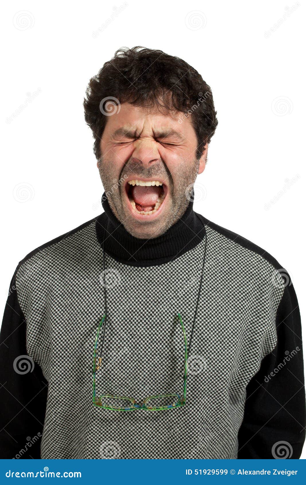 Man vents his anger stock image. Image of back, caucasian - 51929599