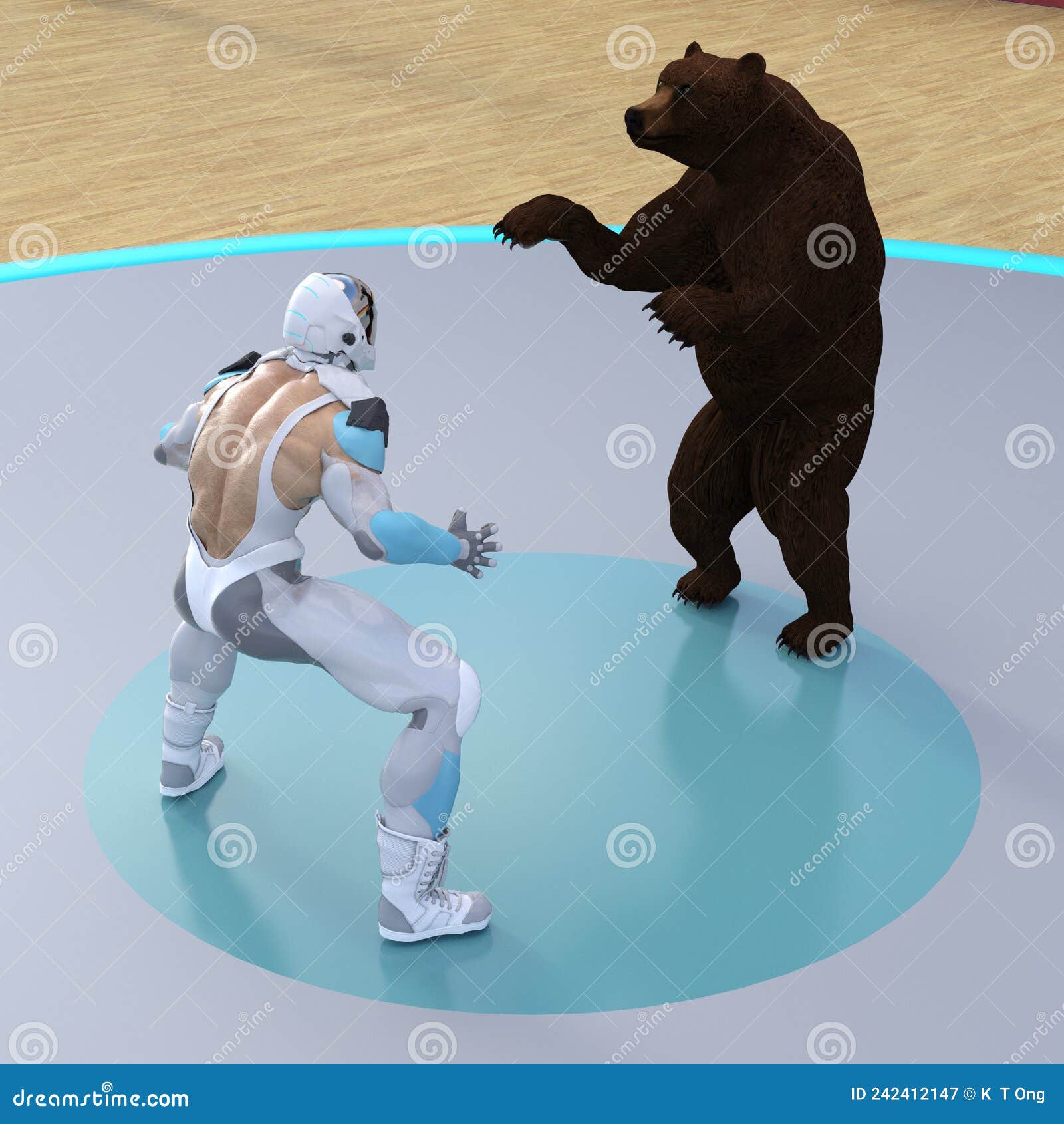 Man Versus Beast stock illustration. Illustration of cyborg - 242412147