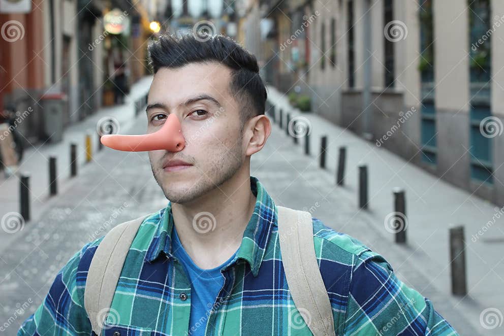 Man with a very long nose stock image. Image of cunning - 142306787