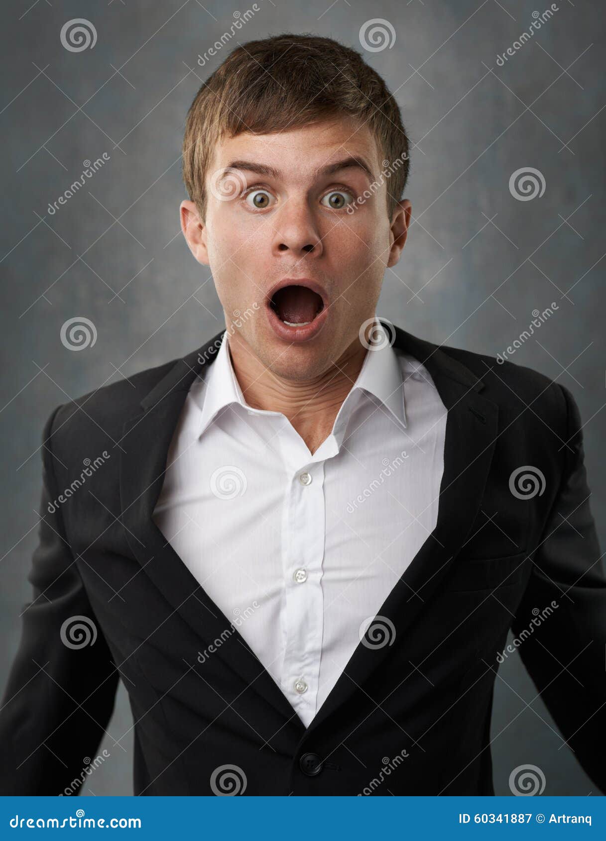 Man Very Surprise and Scared Stock Image - Image of shake, male: 60341887