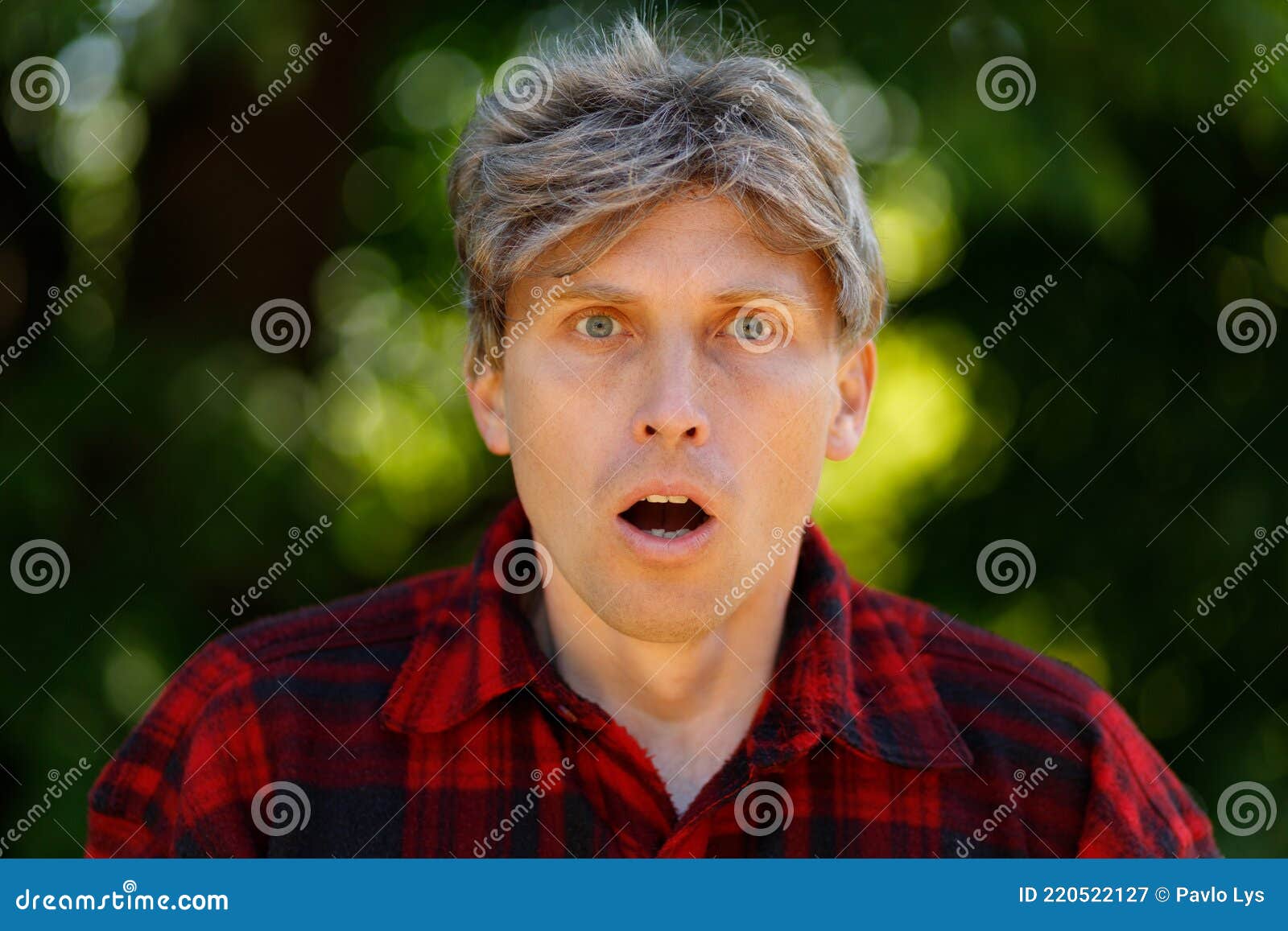 The Man is Very Surprised. he Opened His Mouth in Surprise Stock Image ...
