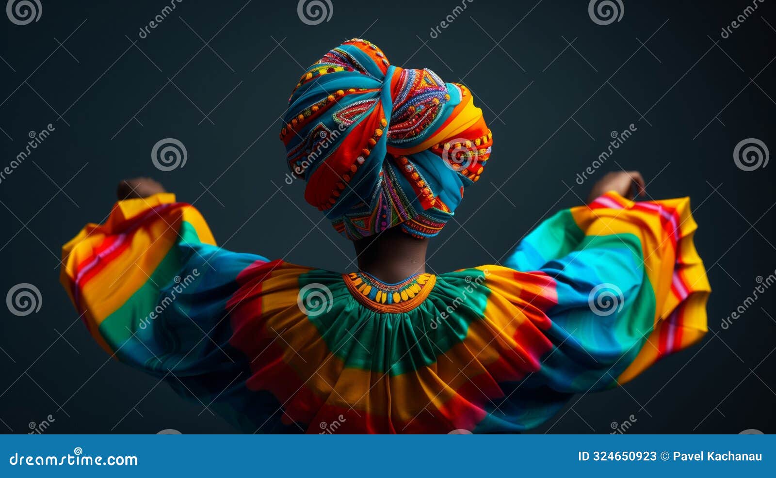 A Man in Vibrant, Traditional Indian Clothing Performs a Garba Dance ...