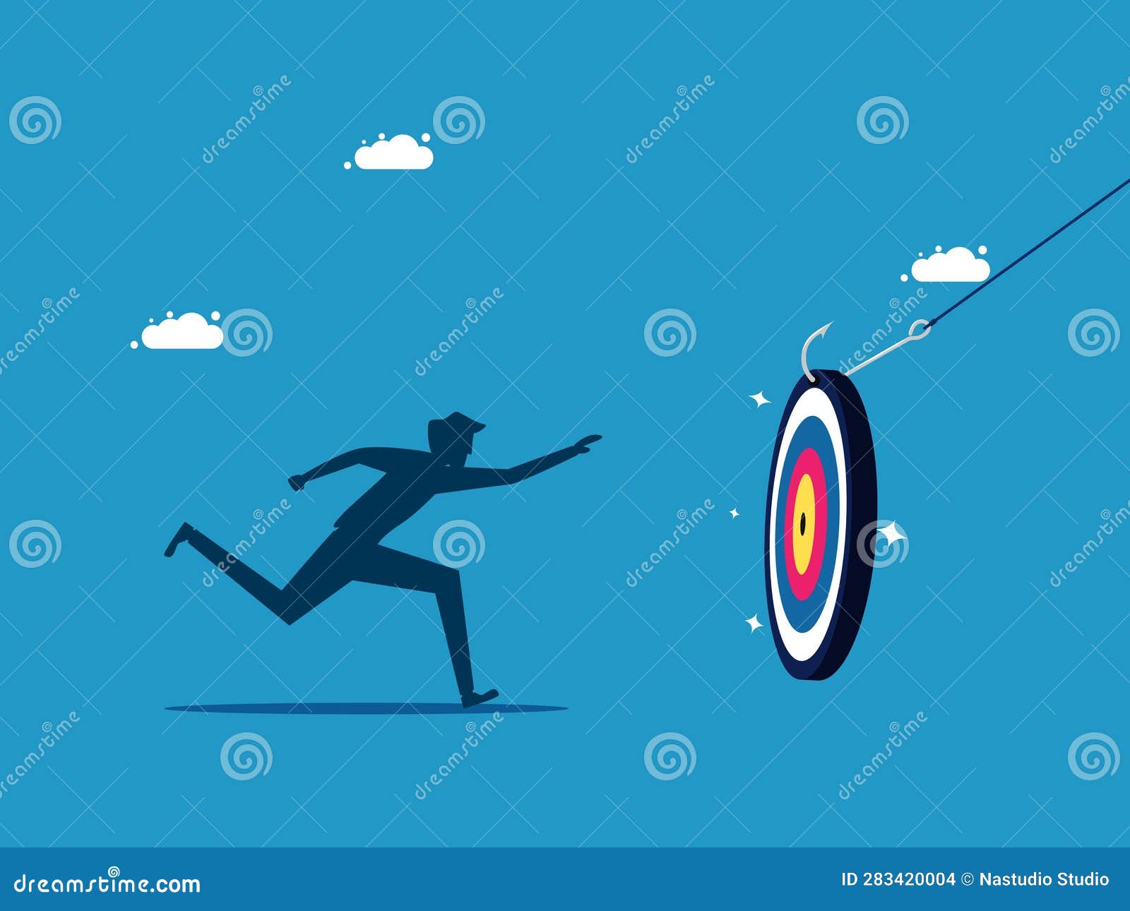 Man is the Victim of Target. Vector Stock Vector - Illustration of ...