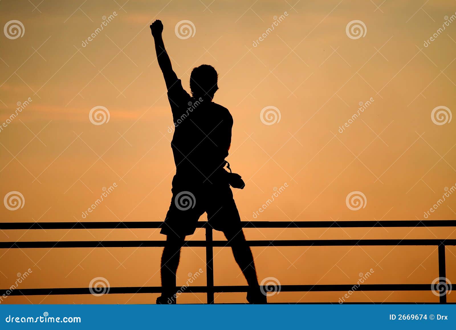 Man Victory Concept Silhouette Stock Photo - Image of people ...
