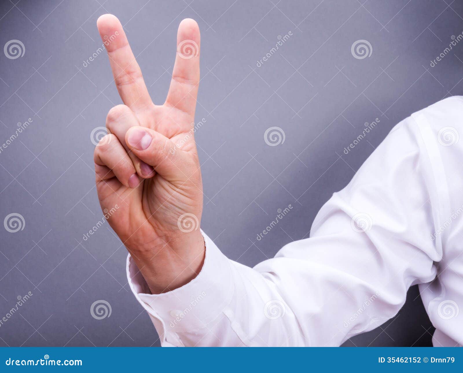Man victory sign stock photo. Image of victory, hair - 35462152