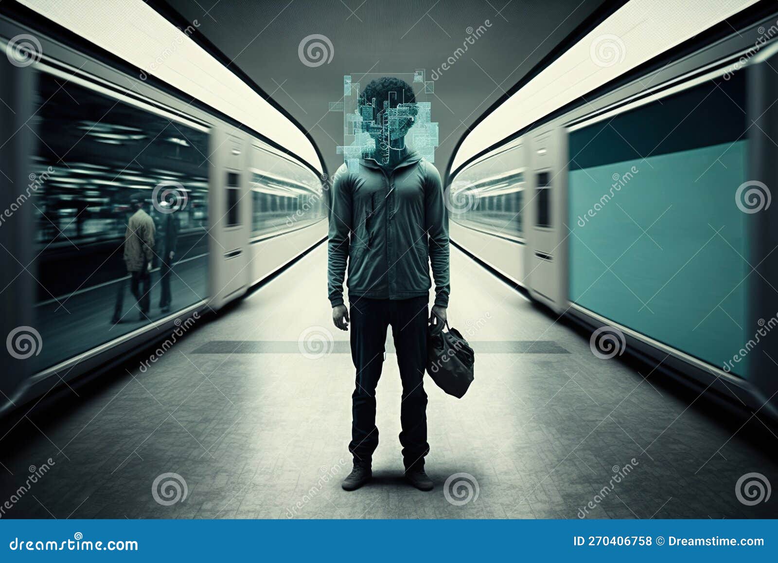Man in a Virtual World, Concept of Simulated Reality and Augmented ...