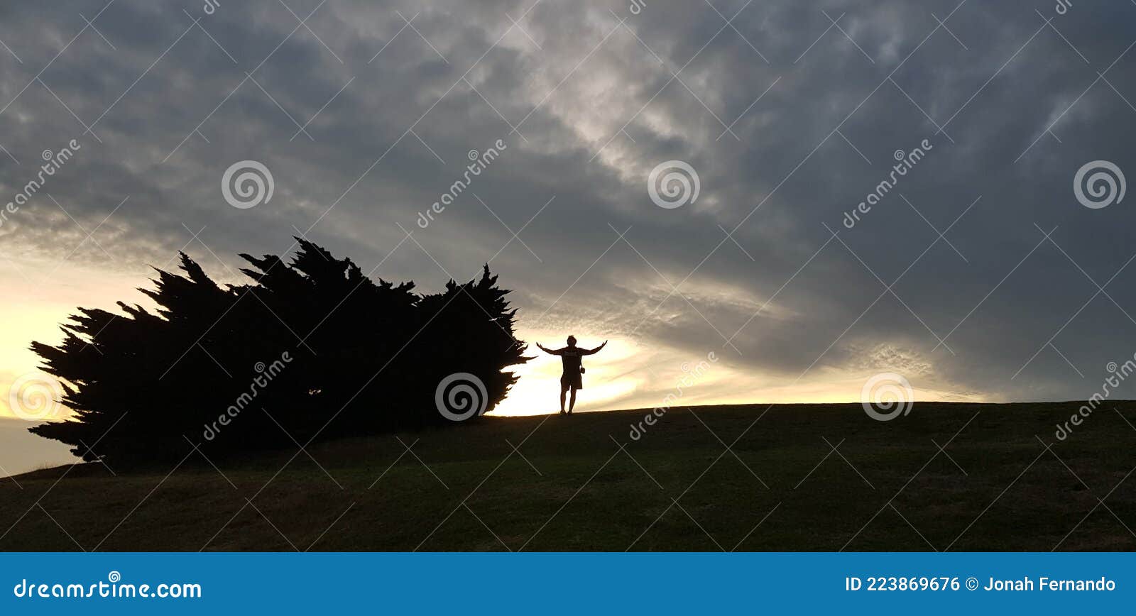 A man with vision stock photo. Image of sunrise, screenshot - 223869676