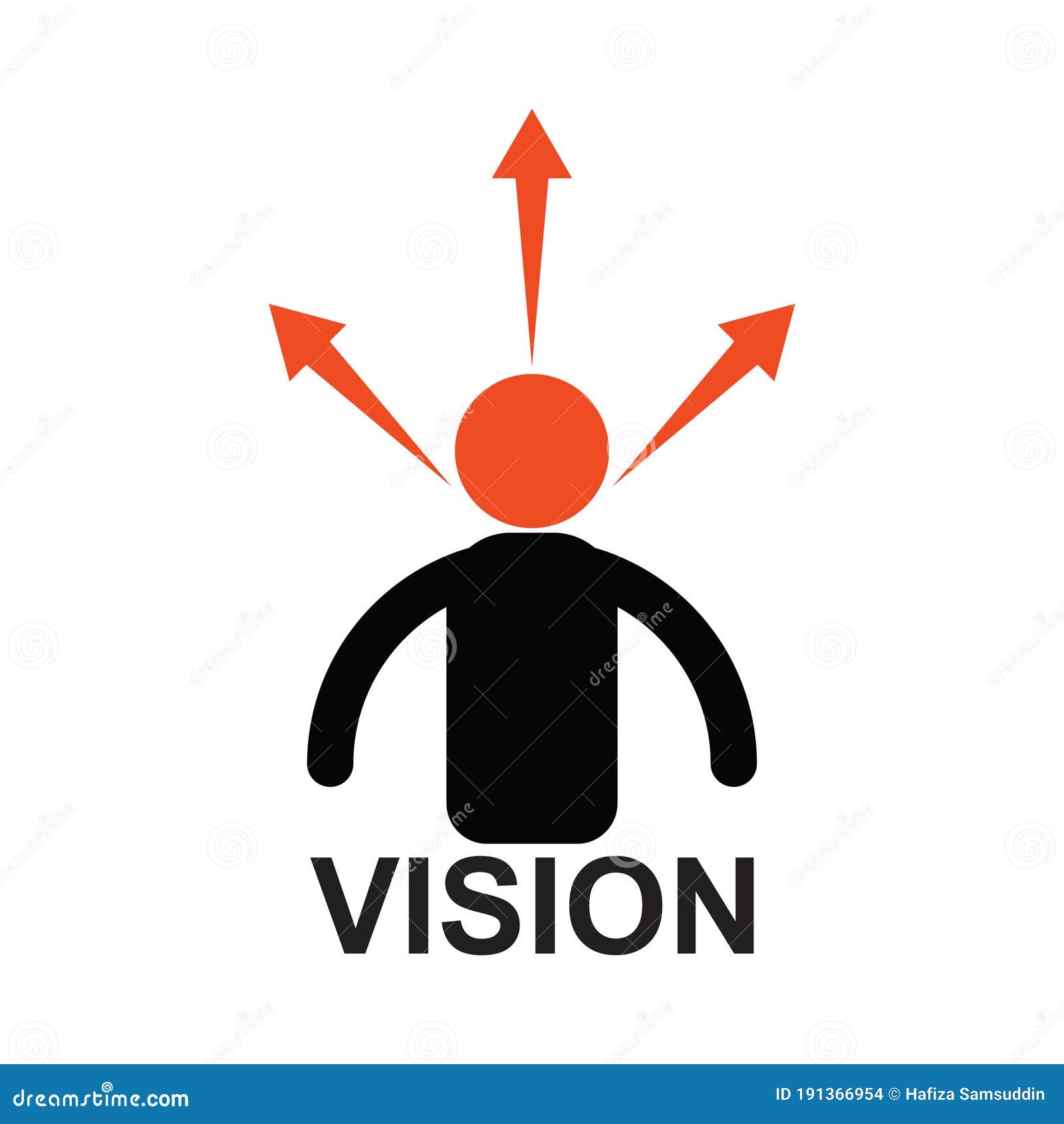 Man with Vision. Vector Illustration Decorative Design Stock Vector ...
