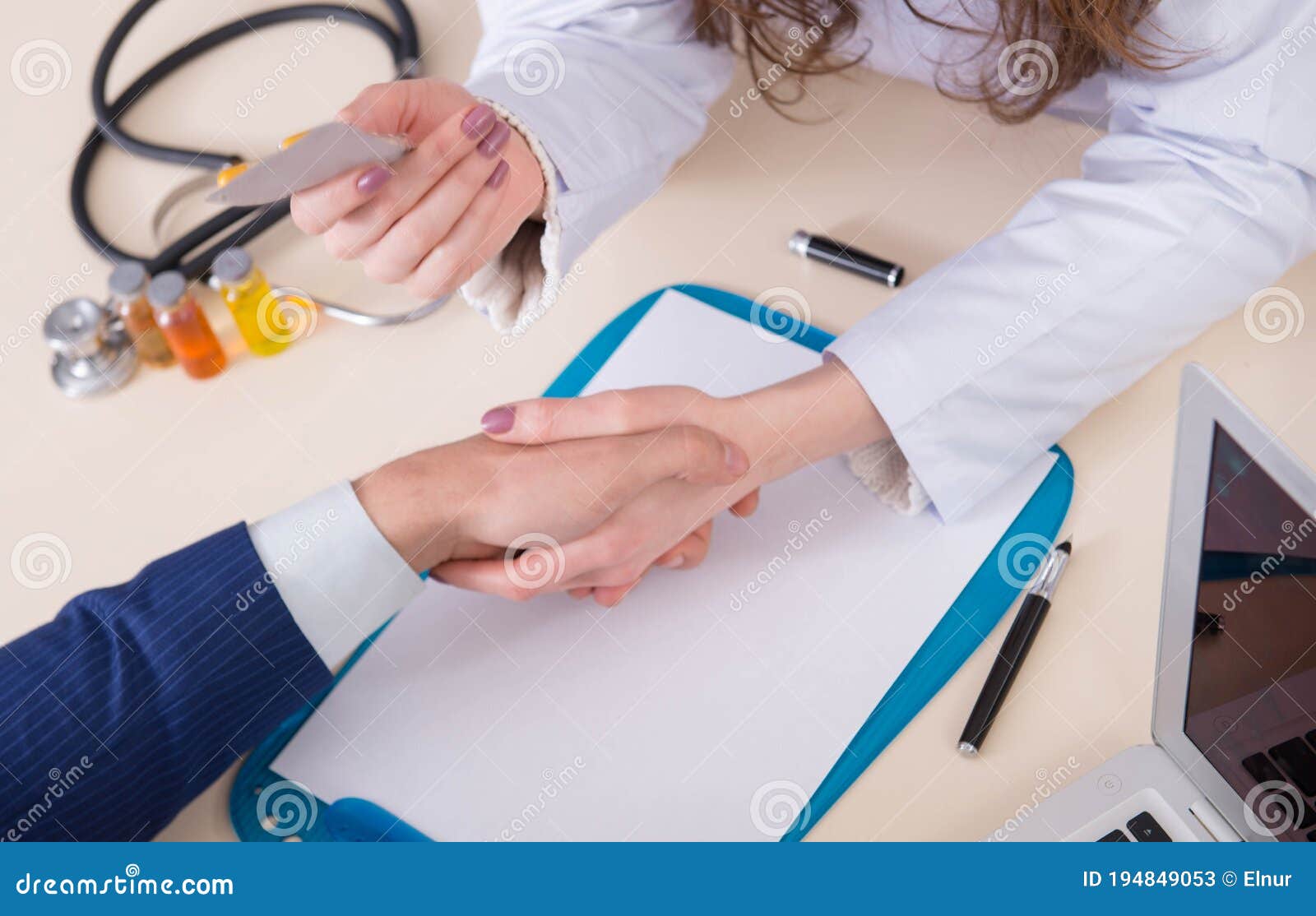 Man Visiting Doctor for Routine Check-up Stock Image - Image of illness ...