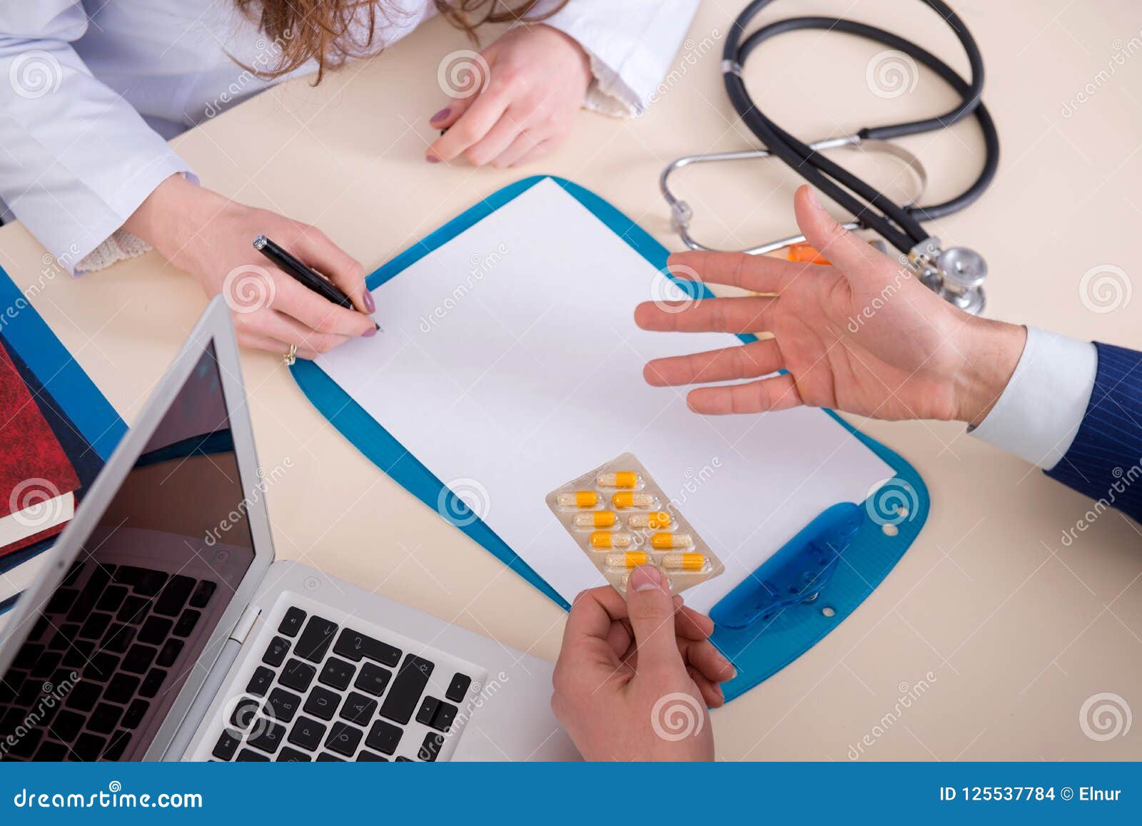 The Man Visiting Doctor for Routine Check-up Stock Photo - Image of ...