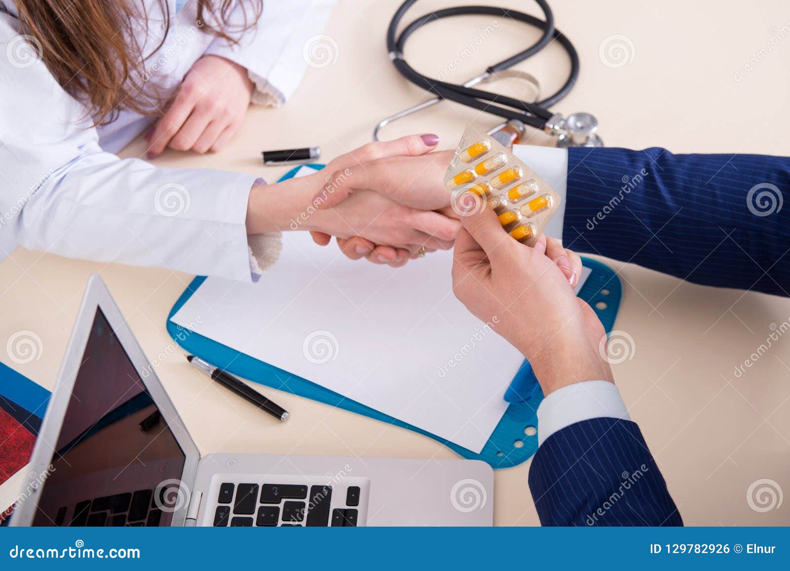 The Man Visiting Doctor for Routine Check-up Stock Photo - Image of ...