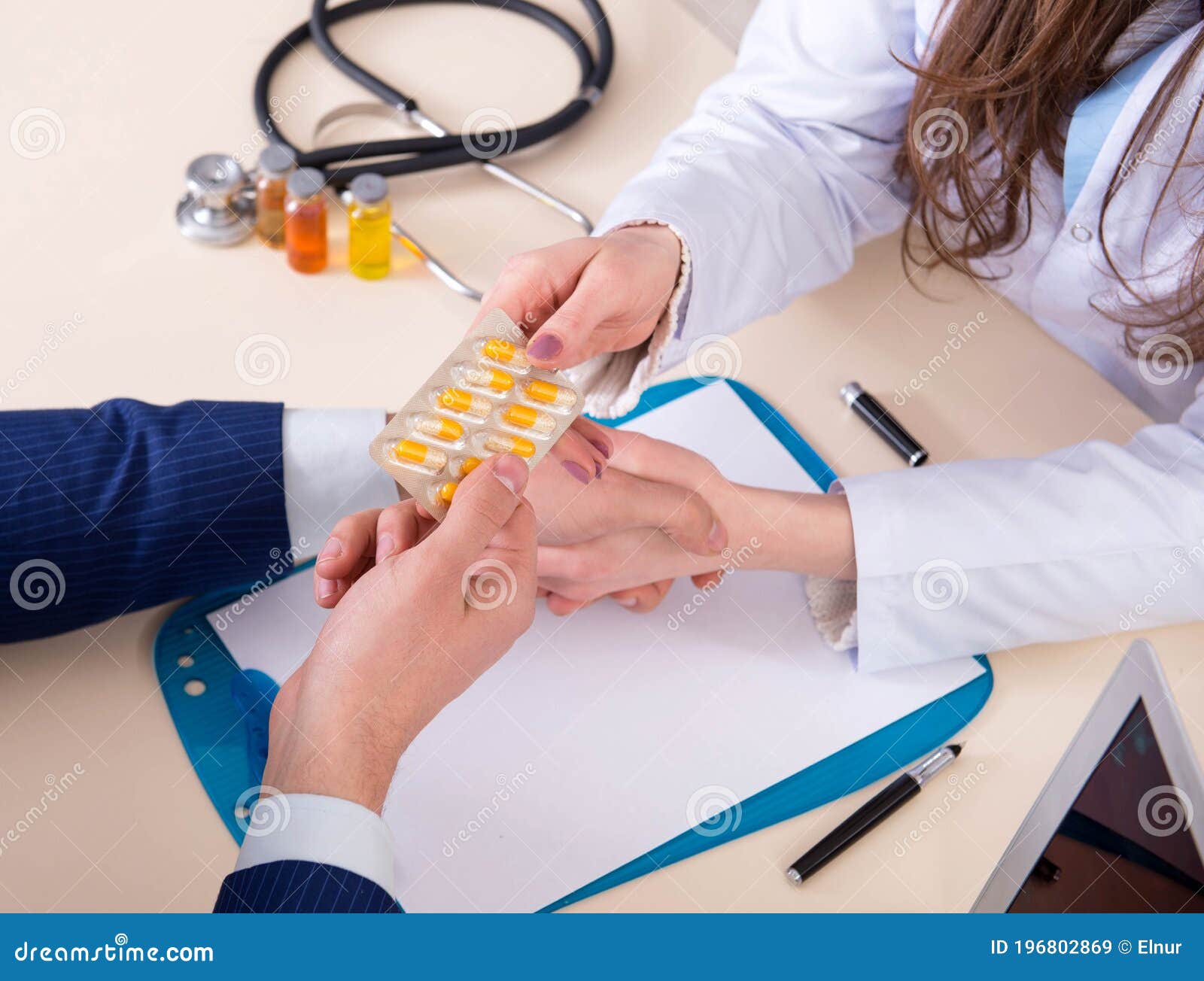 Man Visiting Doctor for Routine Check-up Stock Image - Image of exam ...