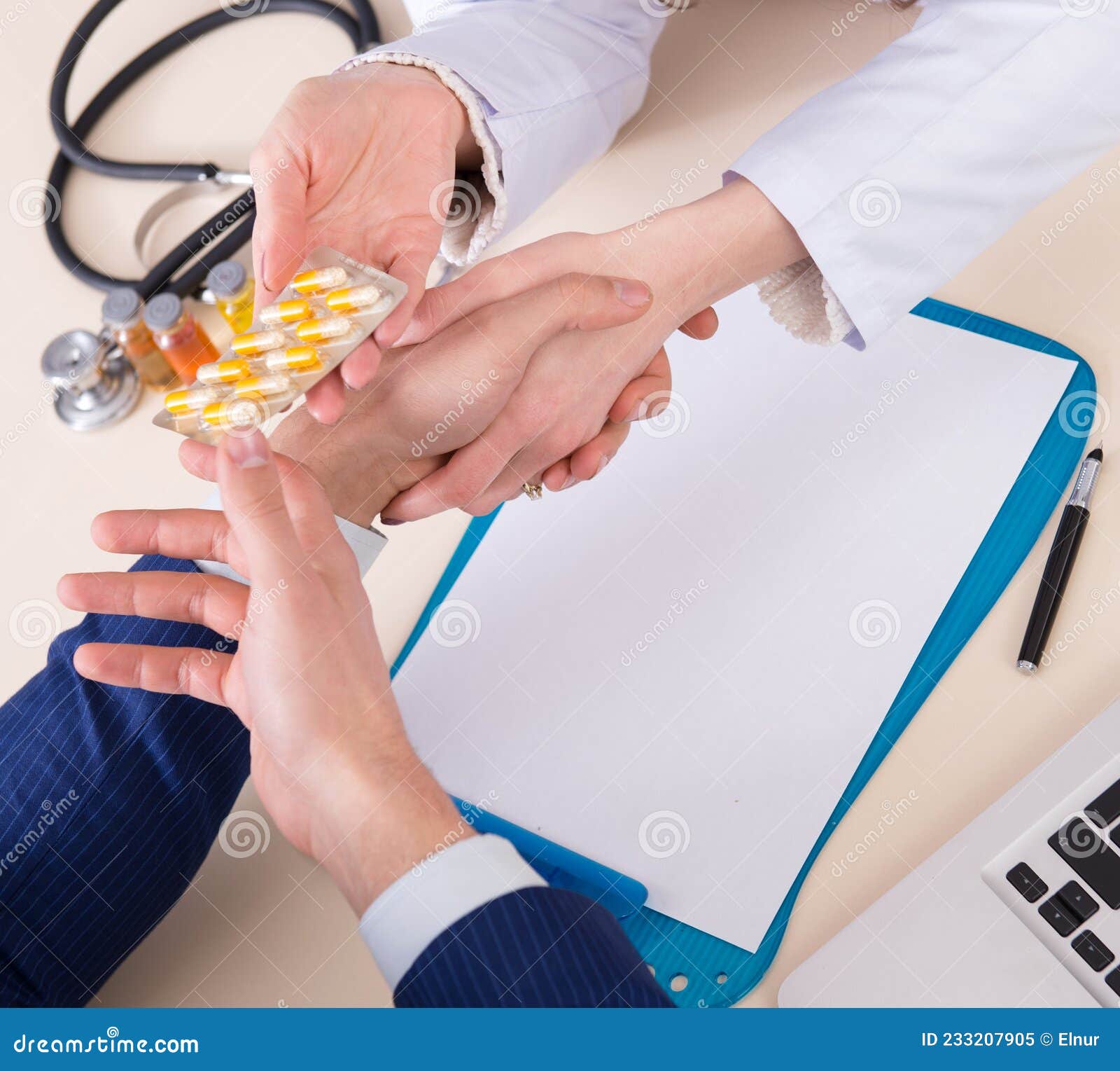 Man Visiting Doctor for Routine Check-up Stock Image - Image of ...