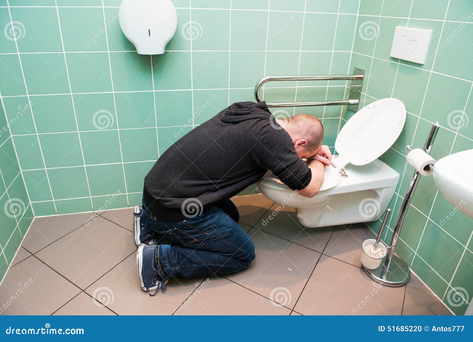 Man Vomiting In The Toilet Stock Photography | CartoonDealer.com #51685220