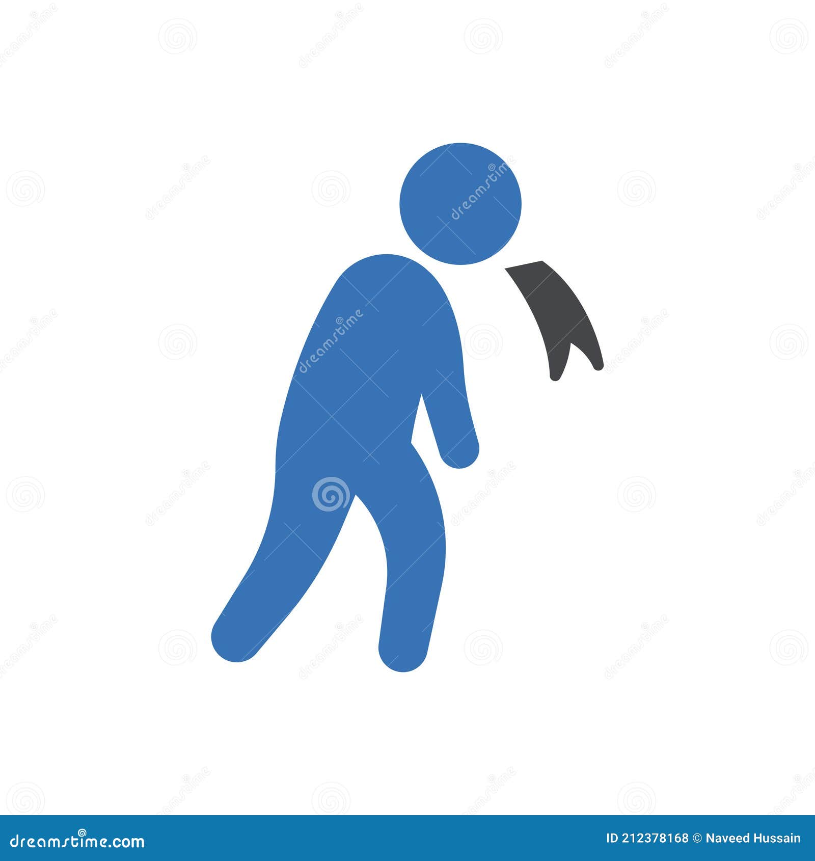 Man vomiting stock vector. Illustration of vomit, male - 212378168