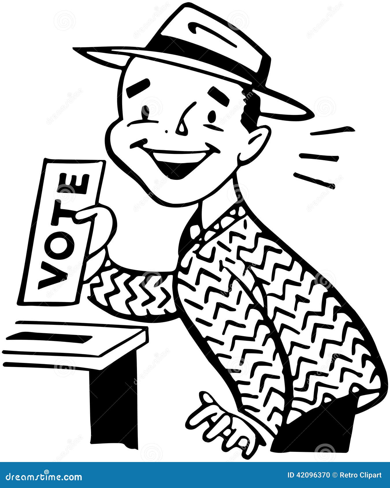 Man Voting stock vector. Illustration of government, political - 42096370