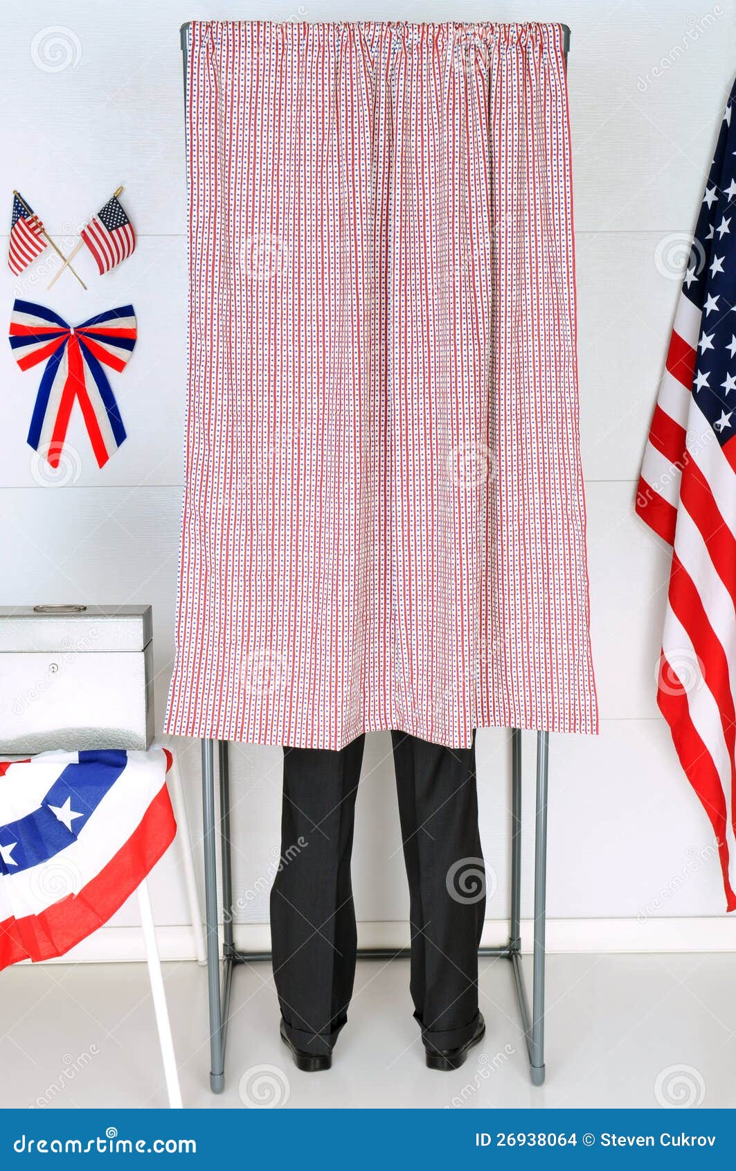 Man in Voting Booth stock photo. Image of person, democracy - 26938064