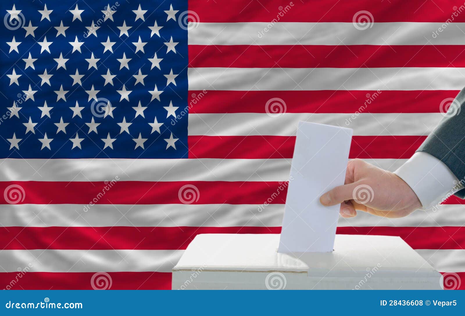 Man Voting on Elections in America Stock Photo - Image of america ...