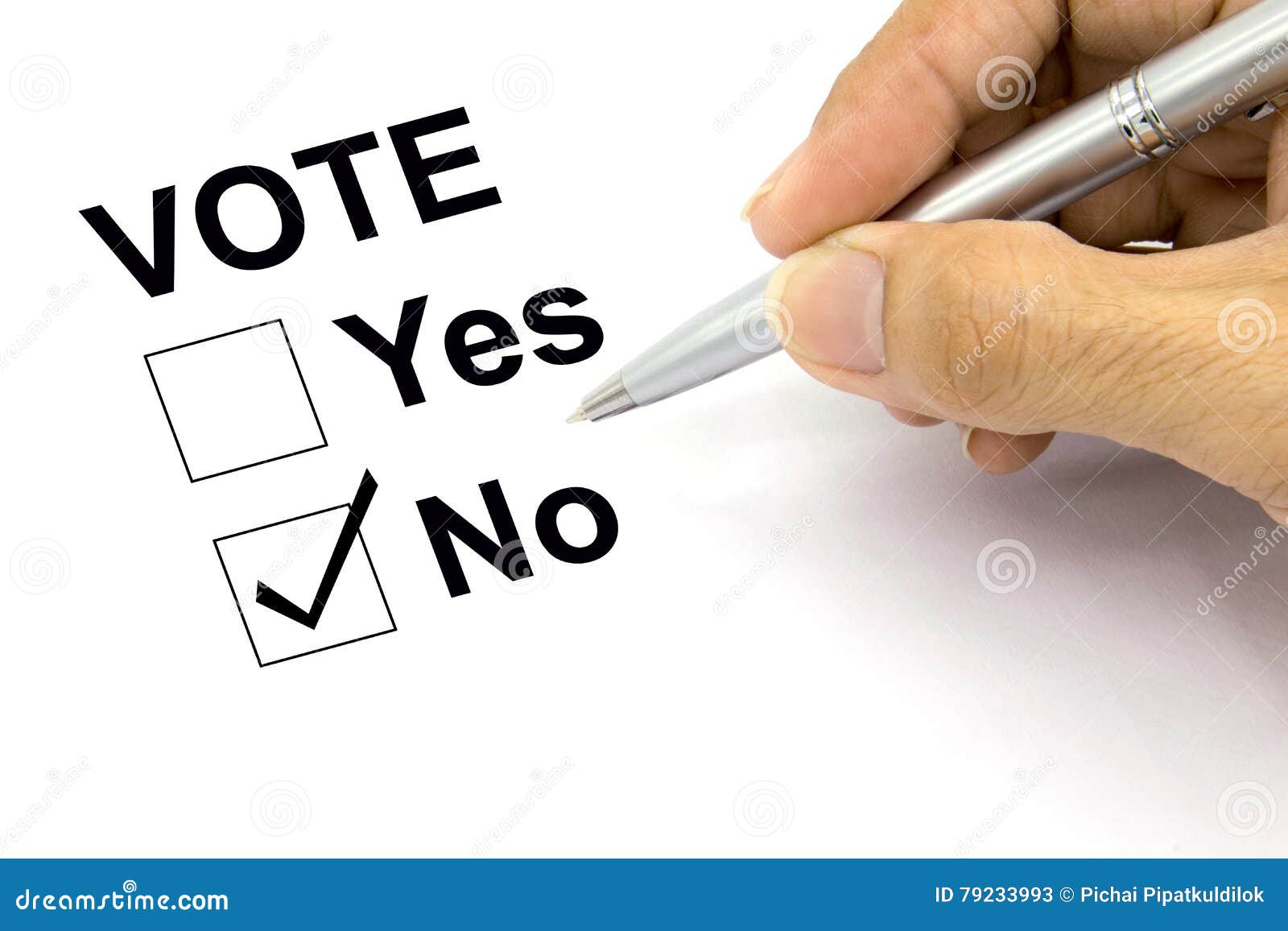 Man Voting no check-box stock image. Image of text, document - 79233993