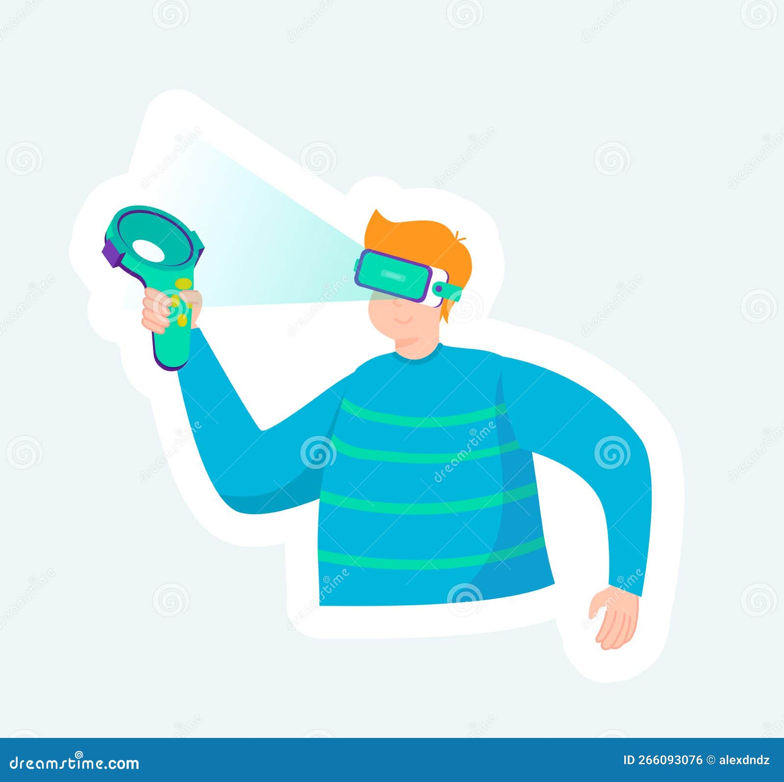 Man in VR Headset with Controller in Metaverse Virtual Reality Stock ...