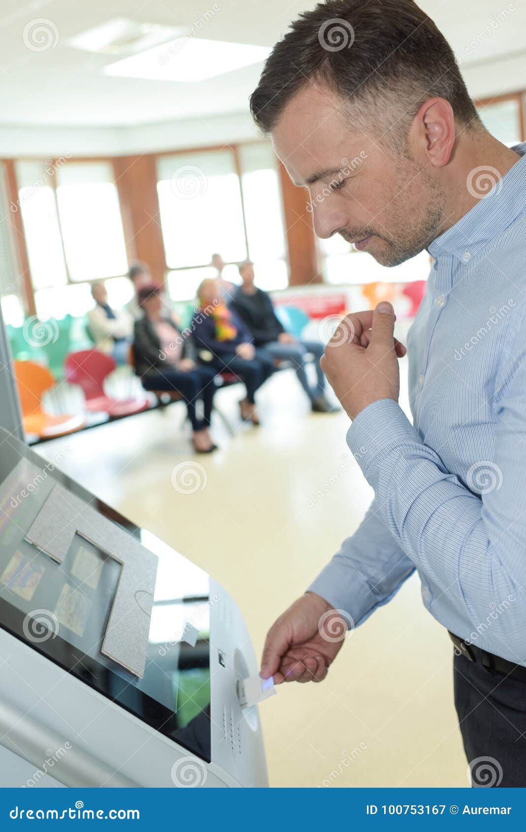 Man Waiting for Turn for Interview Stock Image - Image of professional ...